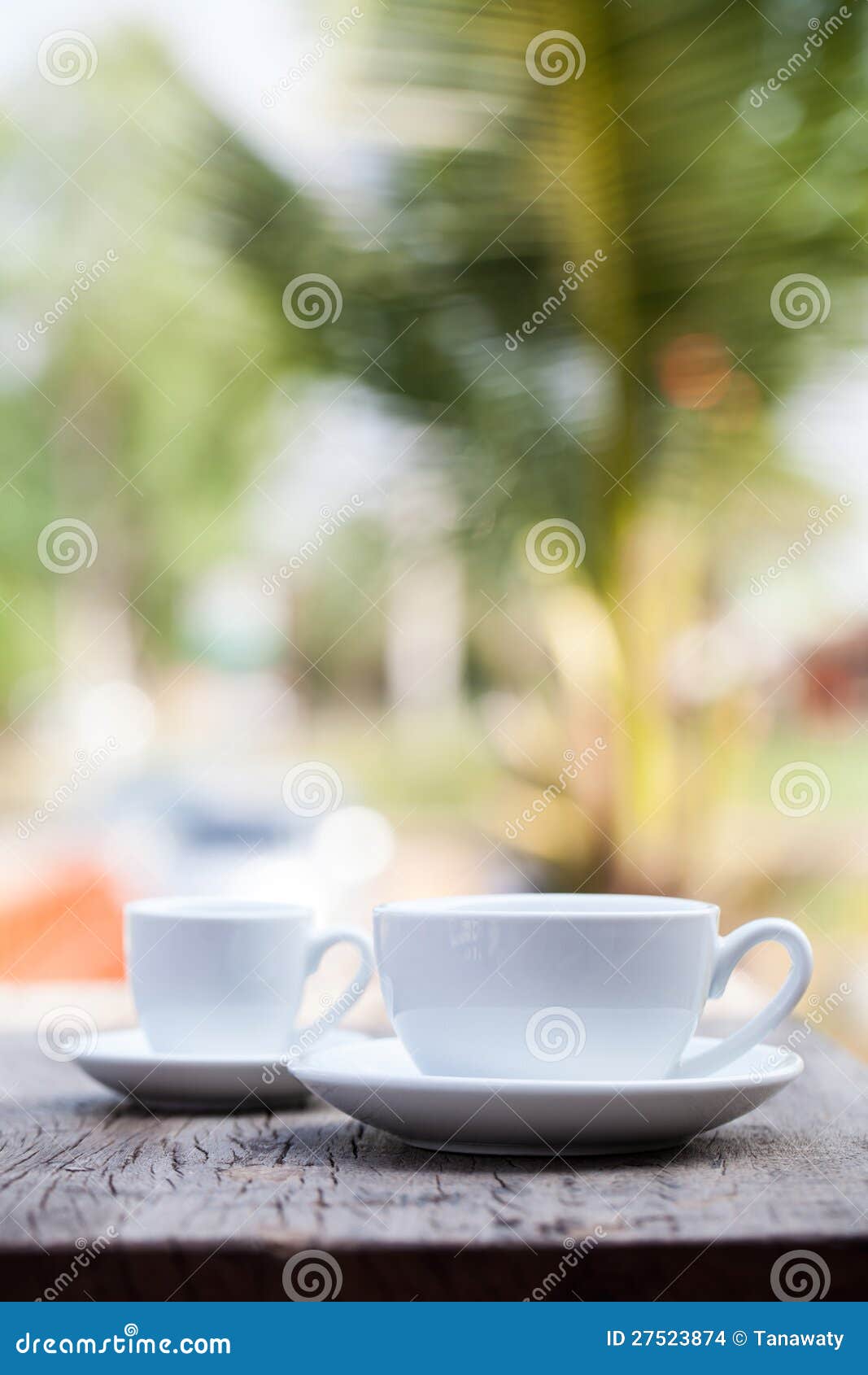 Two coffee cups stock photo. Image of grain, cappuccino - 27523874