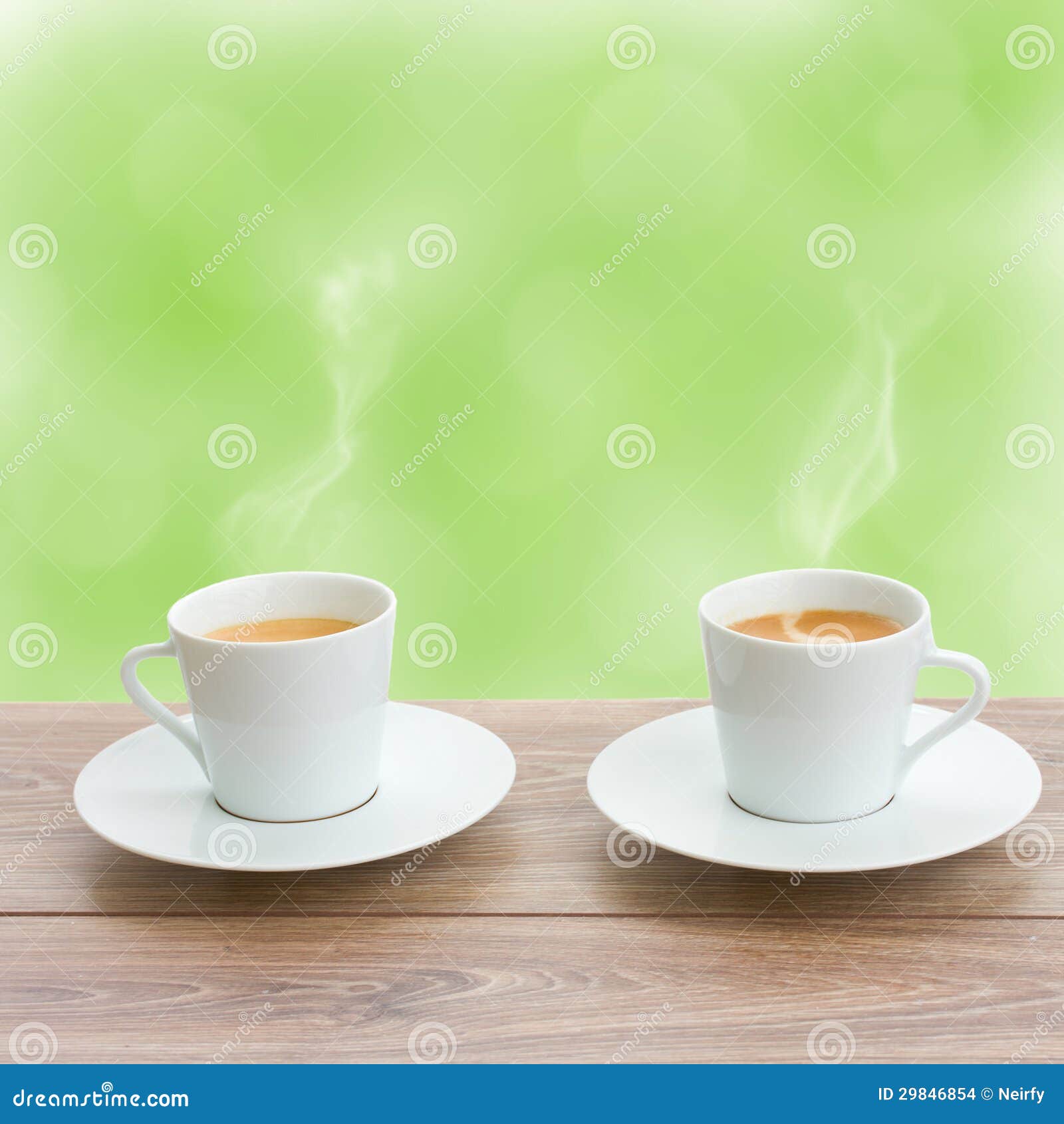 Two coffee cups stock photo. Image of closeup, dark, breakfast - 29846854