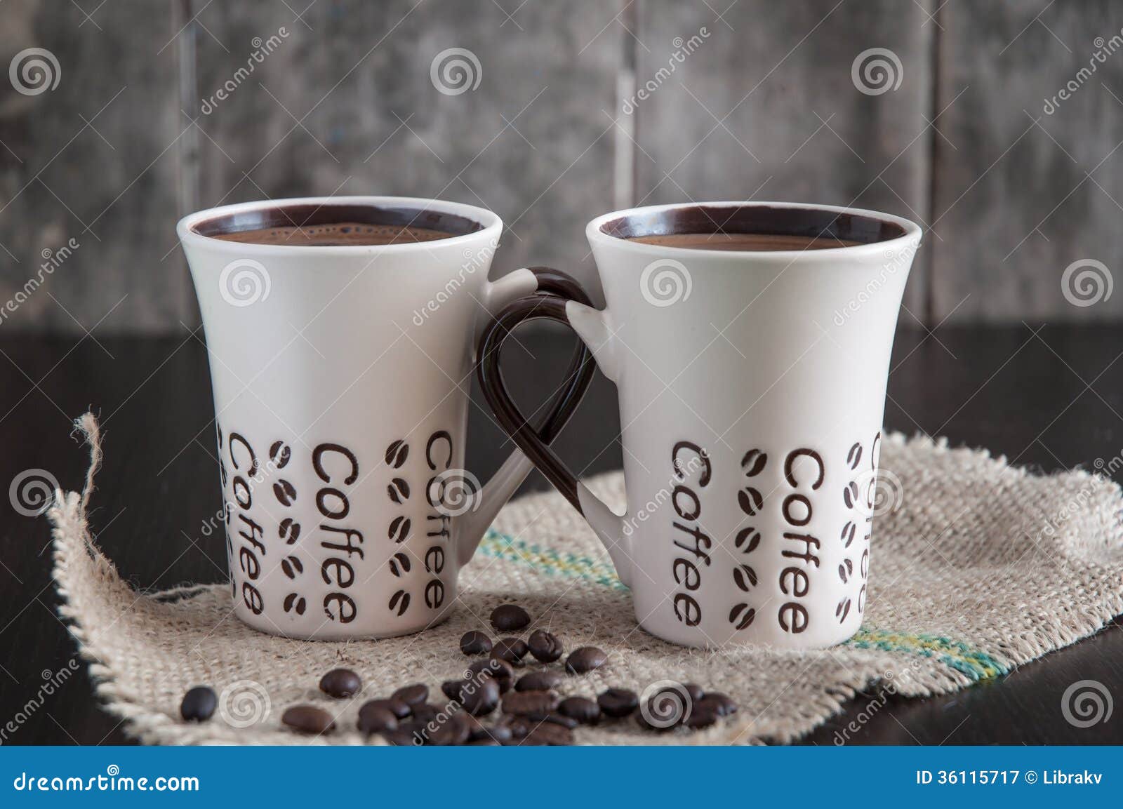 Two coffee cups stock image. Image of copy, studio, java - 36115717