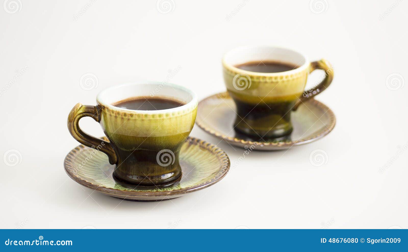 Two coffee cups stock photo. Image of retro, cups, drinking - 48676080