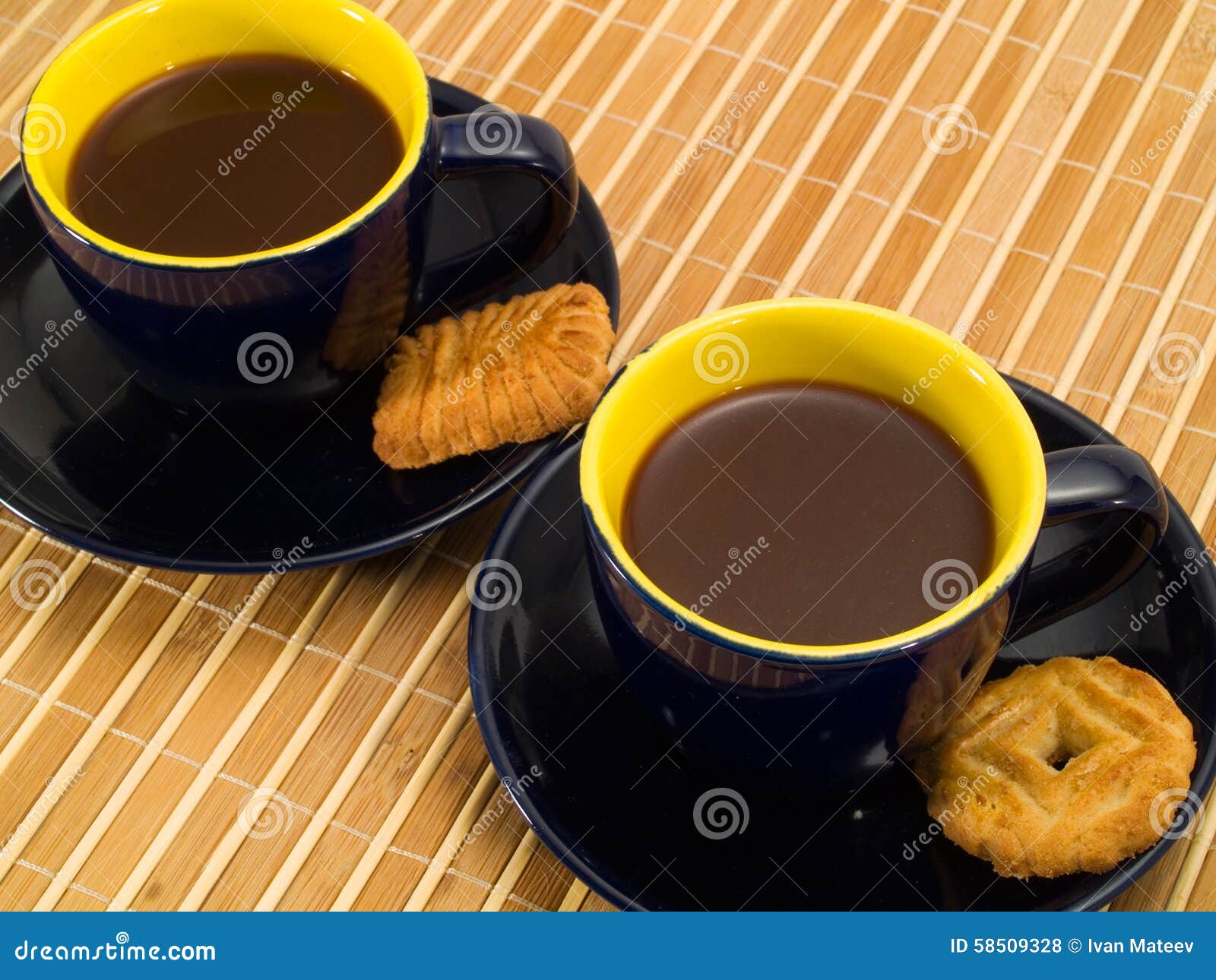 Two Coffee Cups stock photo. Image of 1000001685, black - 58509328