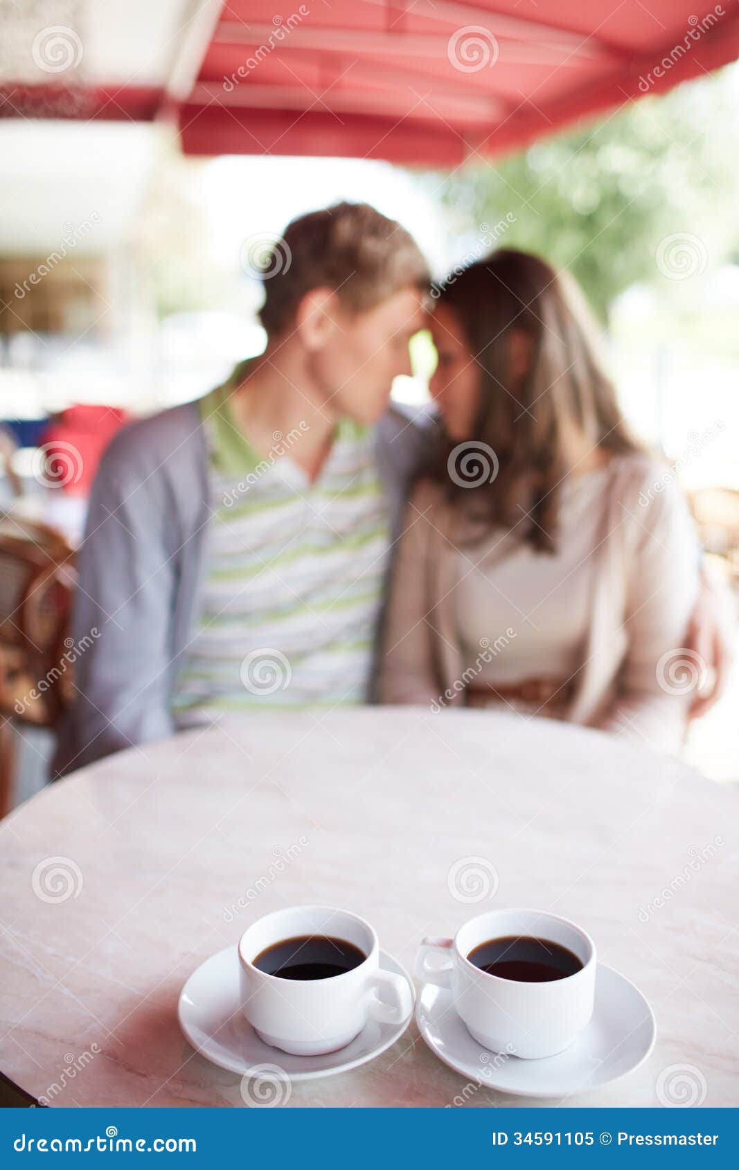 Two coffees stock image. Image of indoor, date, masculine - 34591105
