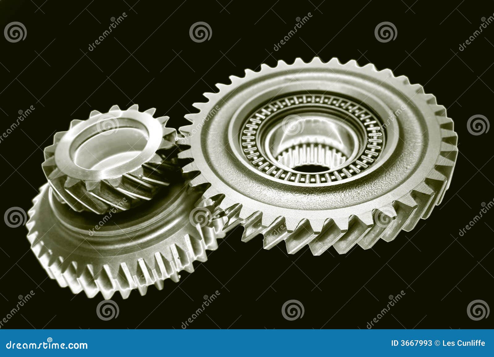 Two cogwheels stock image. Image of parts, metal, mechanical - 3667993