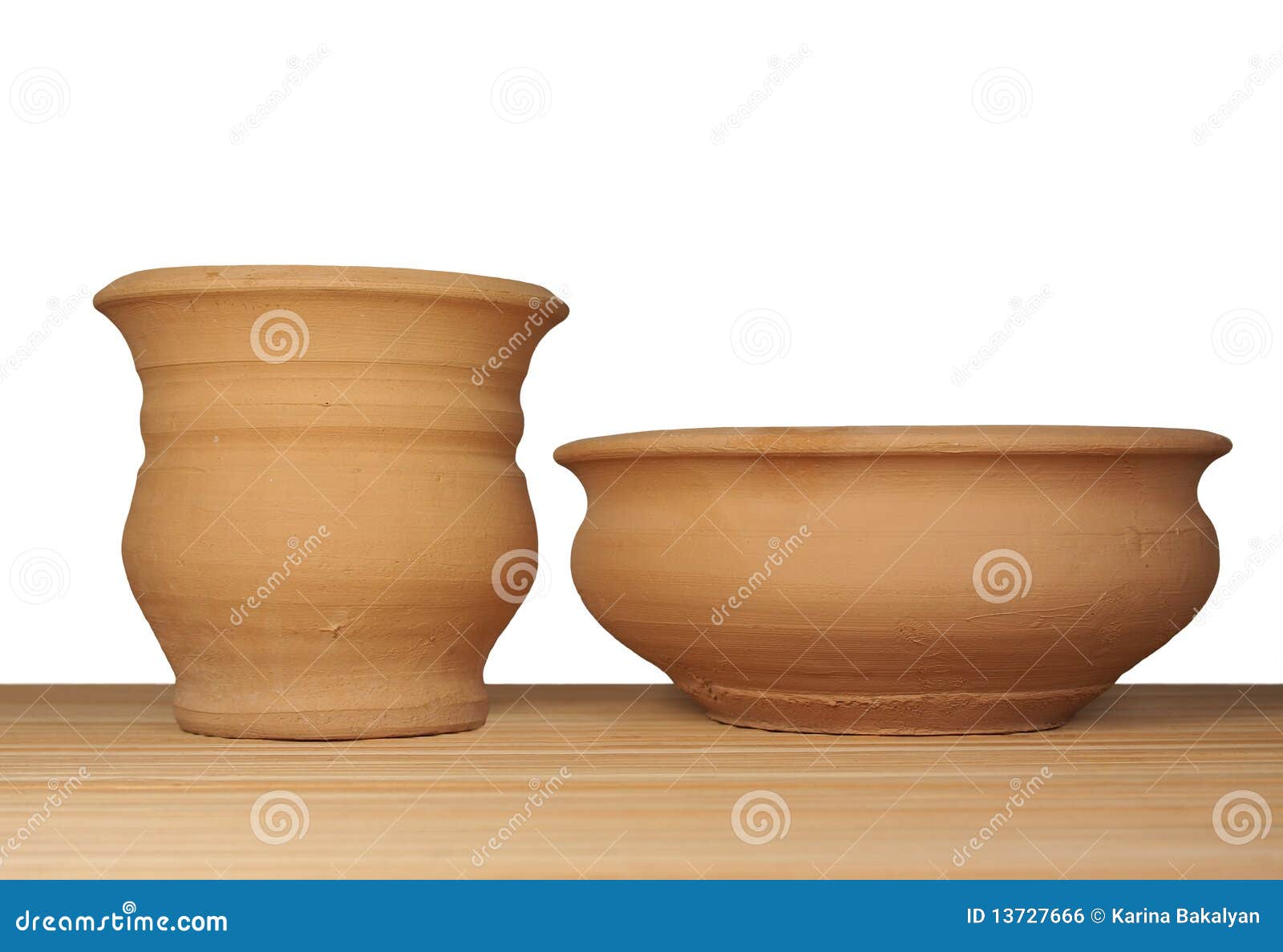 Two coiled clay pots stock photo. Image of pots, craft - 13727666
