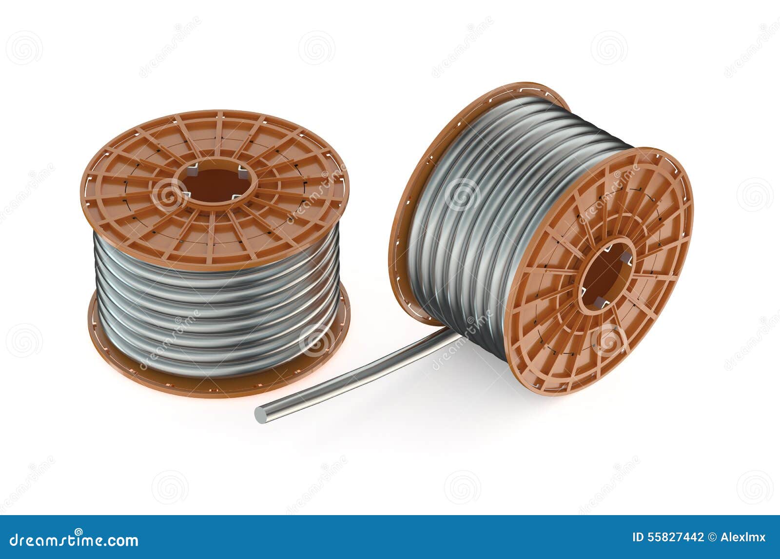 Coils Of Steel Wire. Rabitz Mesh Netting Rolls Isolated On White ...