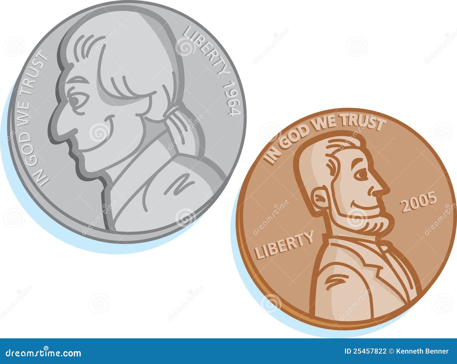 Two Coins Vector Illustration | CartoonDealer.com #25457822