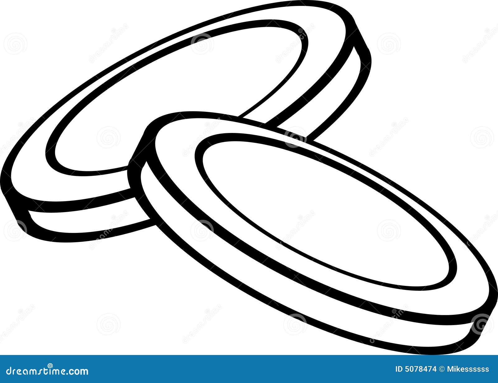 Two Coins Vector Illustration Stock Vector - Illustration of tokens ...