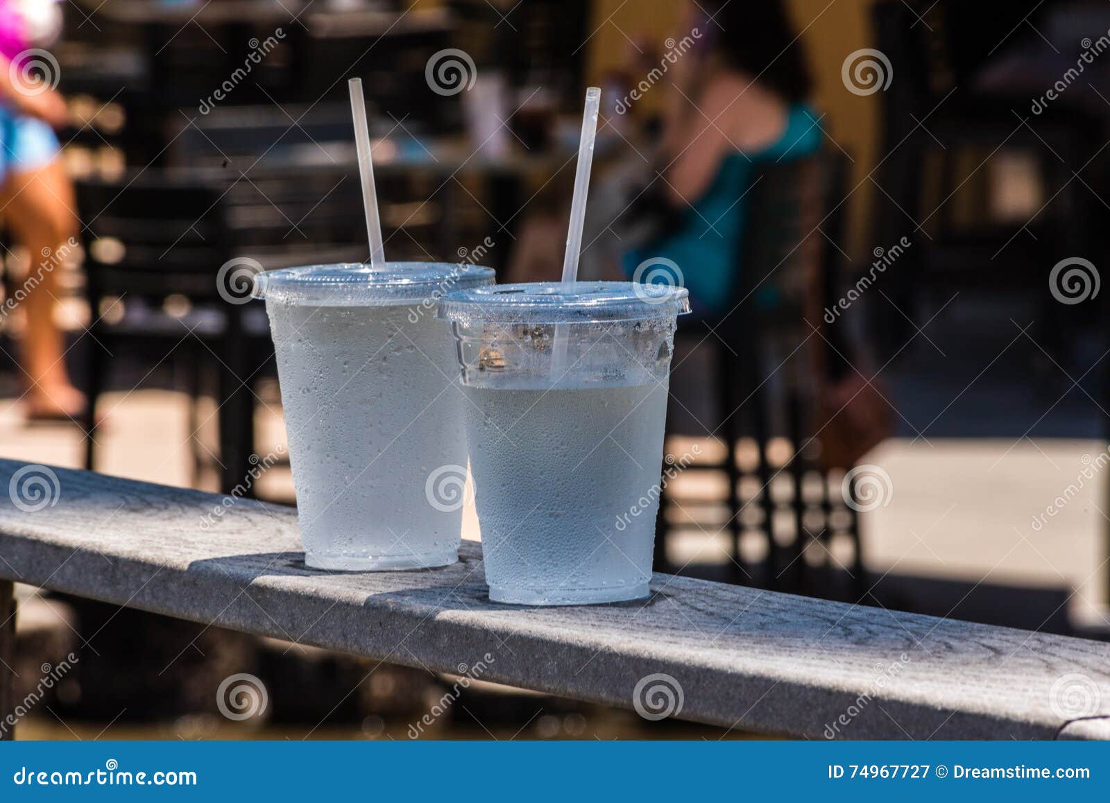 Two cold carbonated drinks stock image. Image of pouring - 74967727