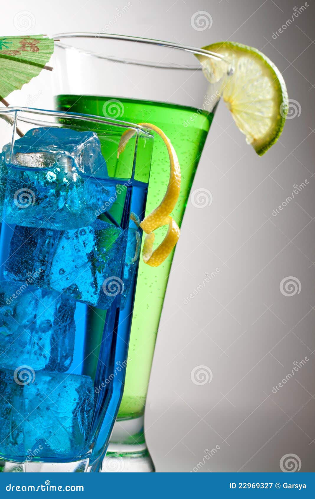 Two cold cocktails stock image. Image of orange, cool - 22969327
