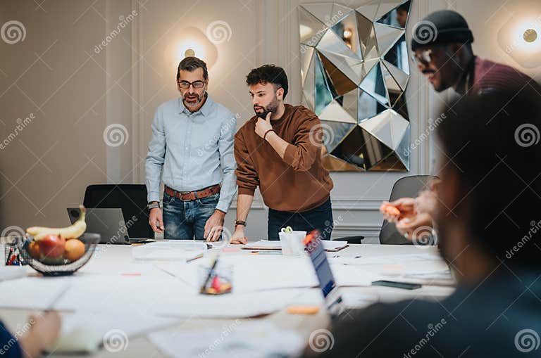 Multi Generational Team Engaged in a Creative Business Meeting in a ...