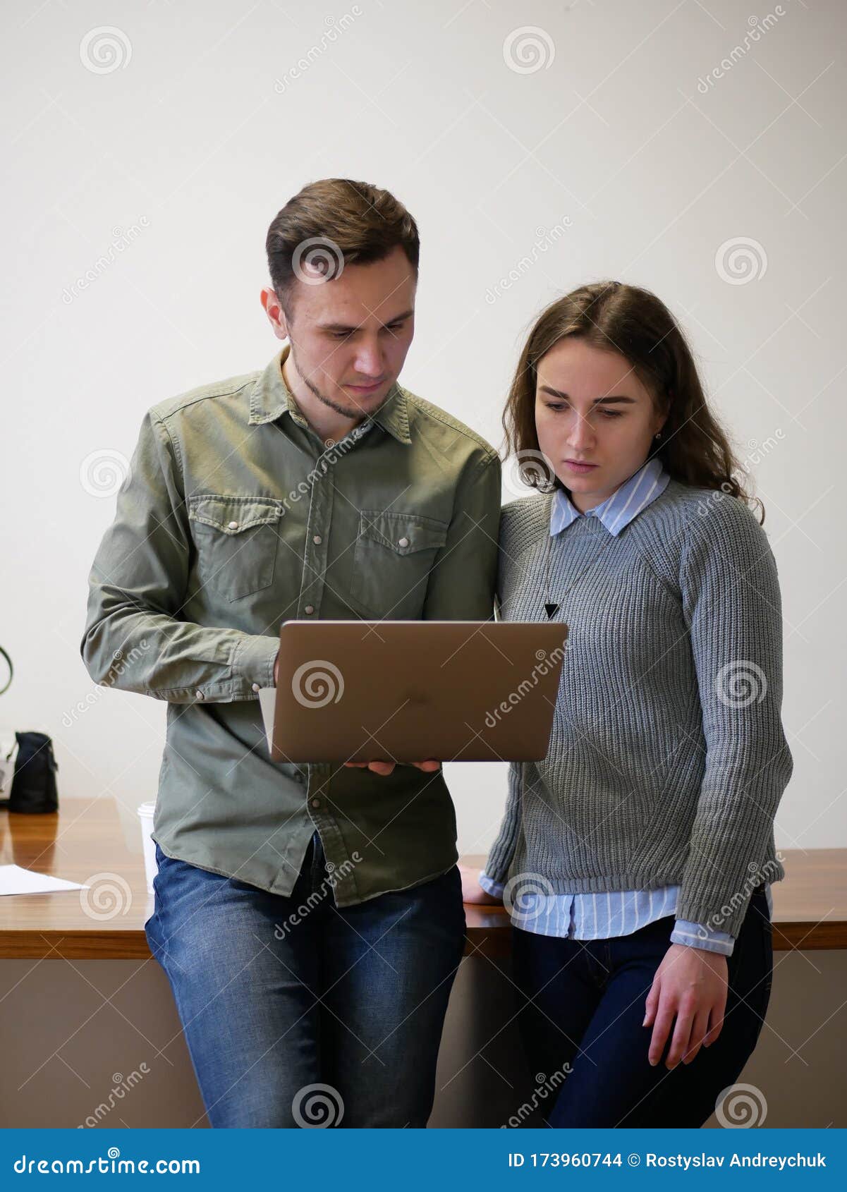 Two Colleagues Discussing Their Project Stock Photo - Image of ...