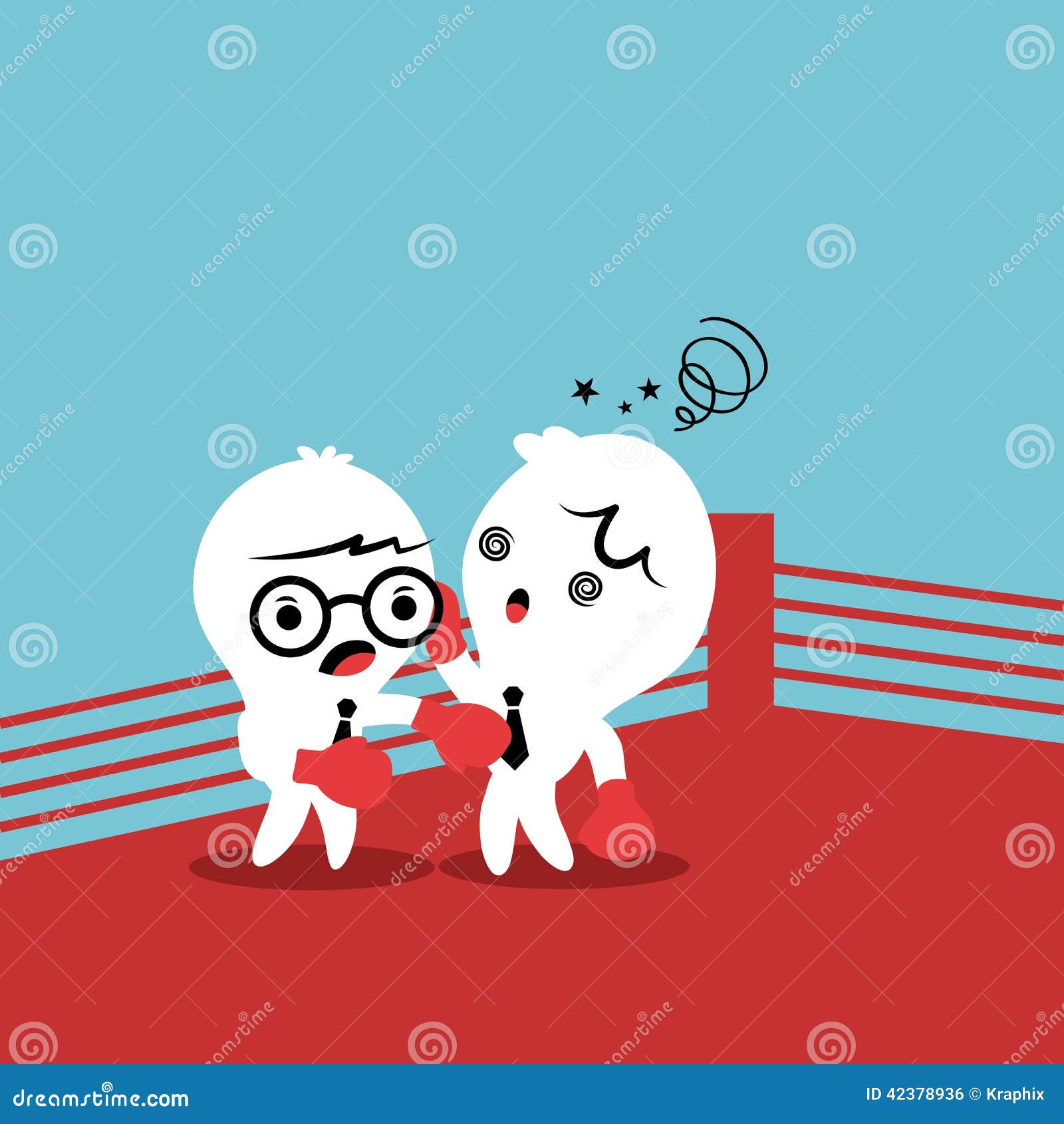 Two Colleagues Fighting with Each Other Stock Vector - Illustration of ...