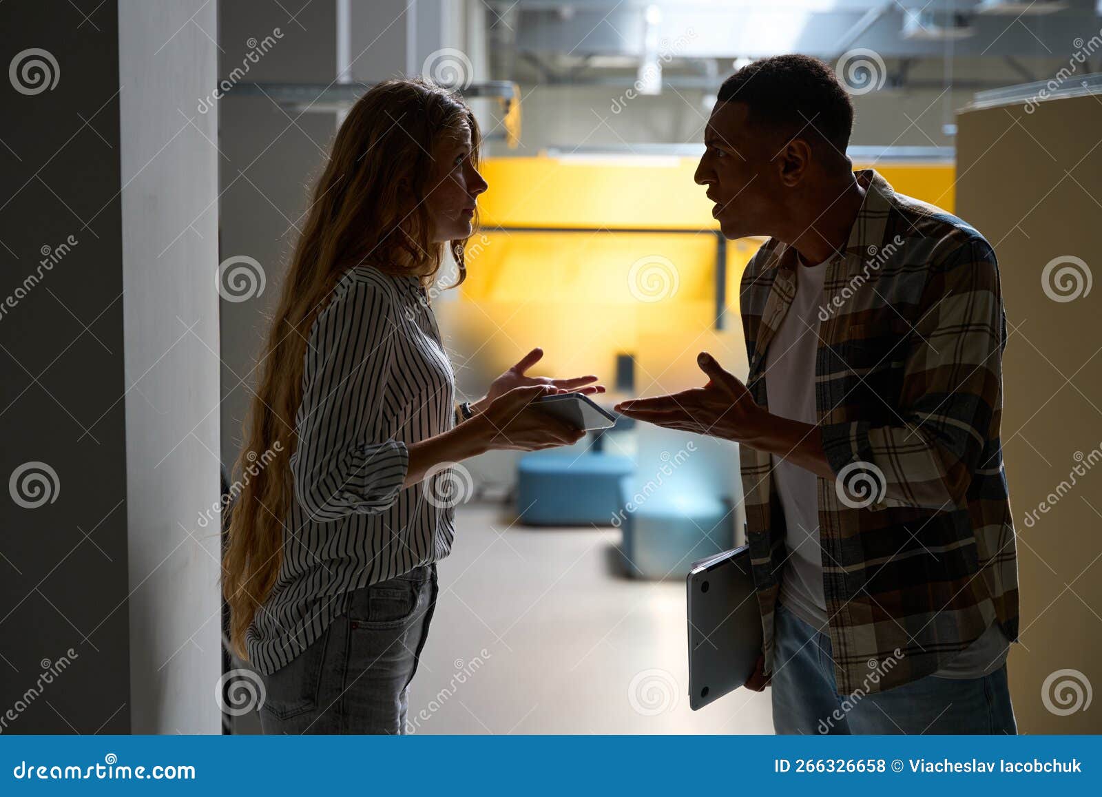 Two Colleagues are Quarreling in the Office Stock Photo - Image of ...