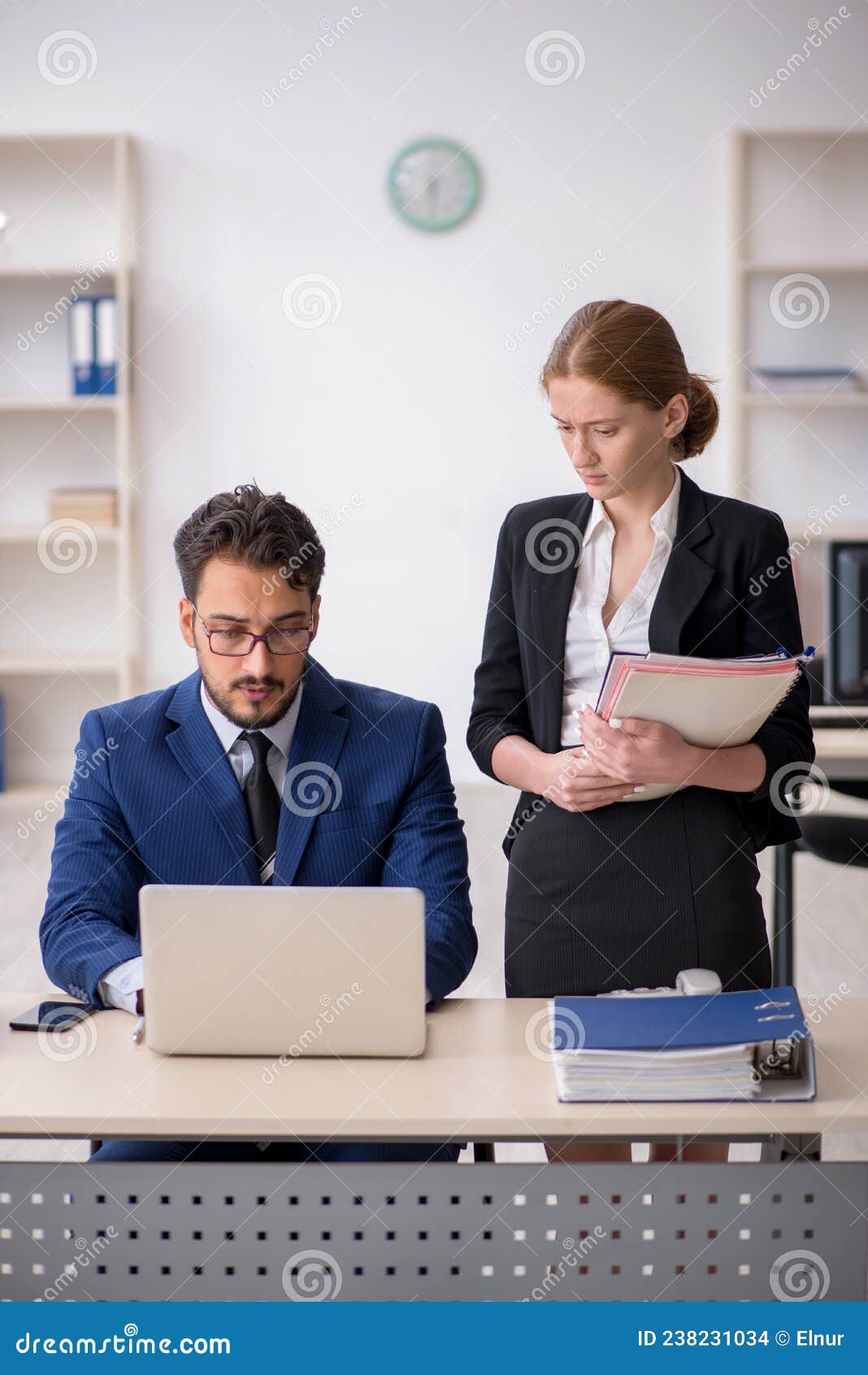 Two Colleagues Working in the Office Stock Photo - Image of accountant ...