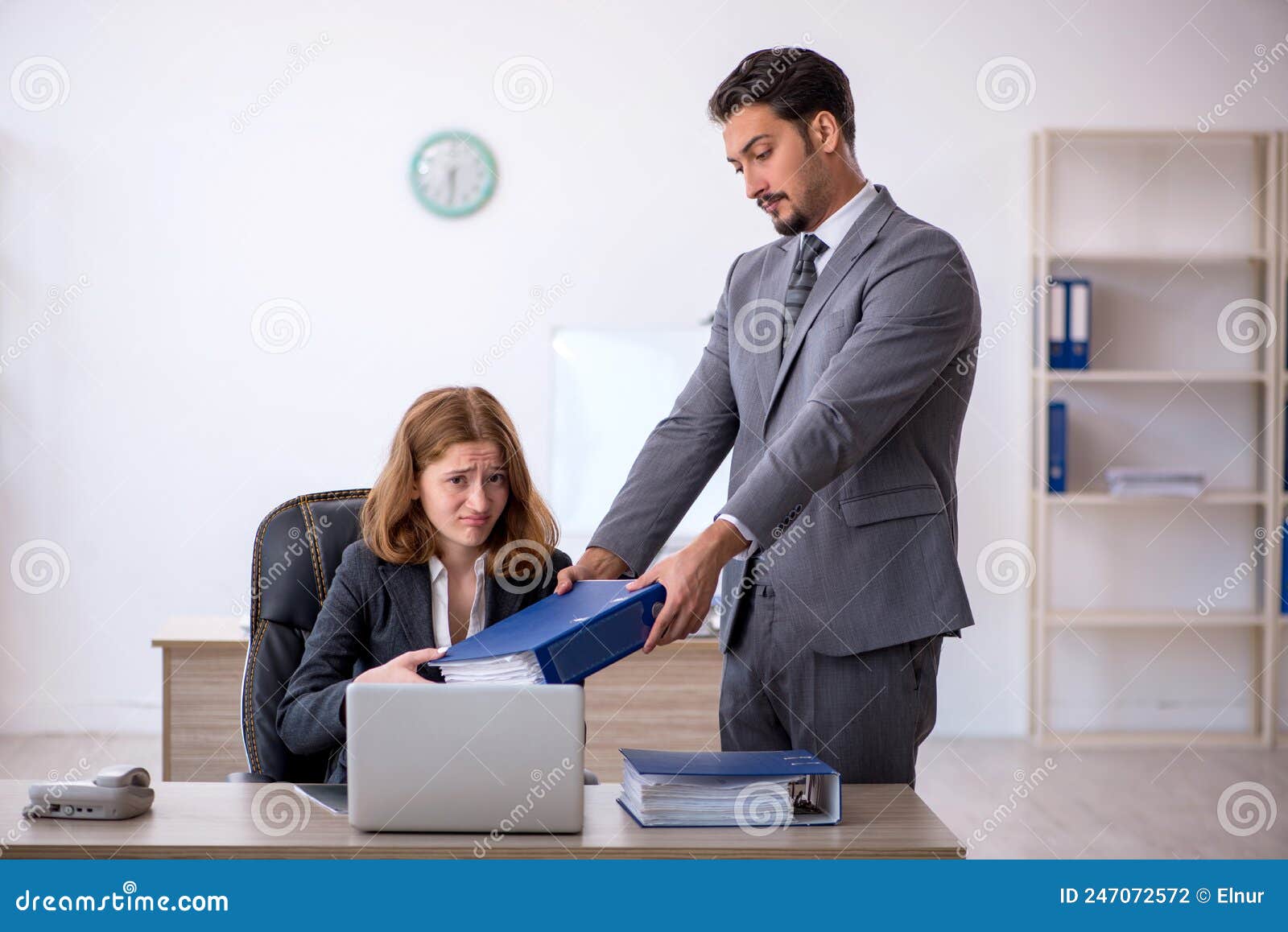 Two Colleagues Working in the Office Stock Photo - Image of employee ...