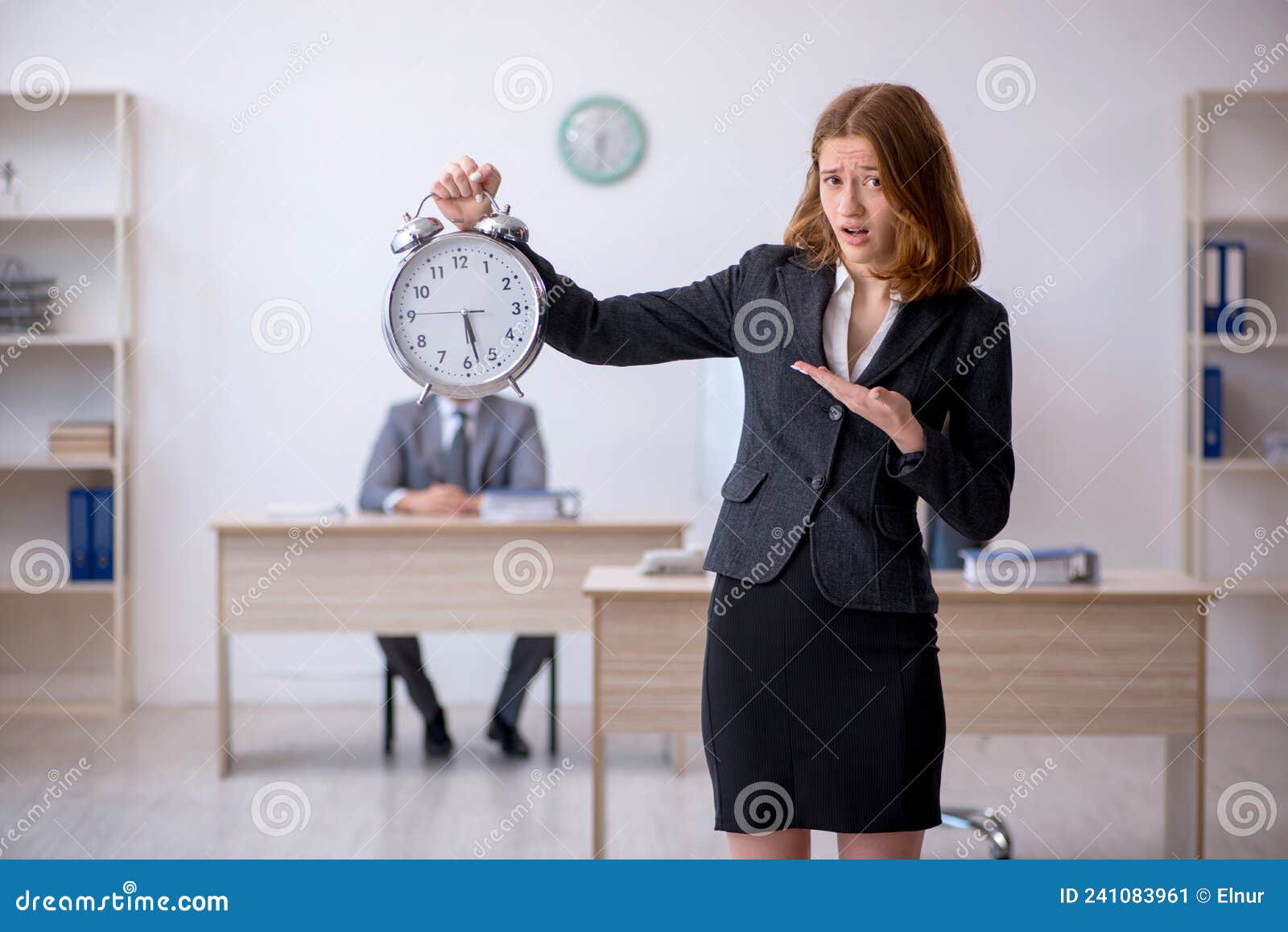 Two Colleagues Working in the Office in Time Management Concept Stock ...
