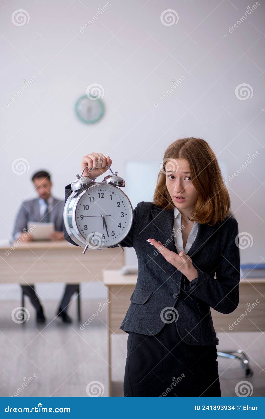 Two Colleagues Working in the Office in Time Management Concept Stock ...