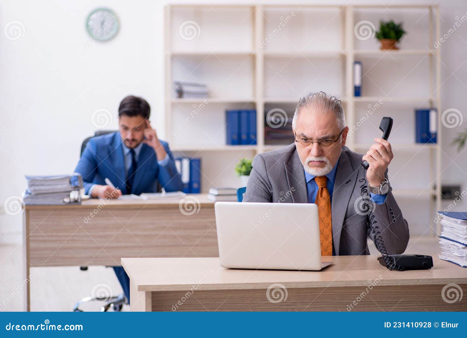 Two Colleagues Working in the Office Stock Photo - Image of teamwork ...
