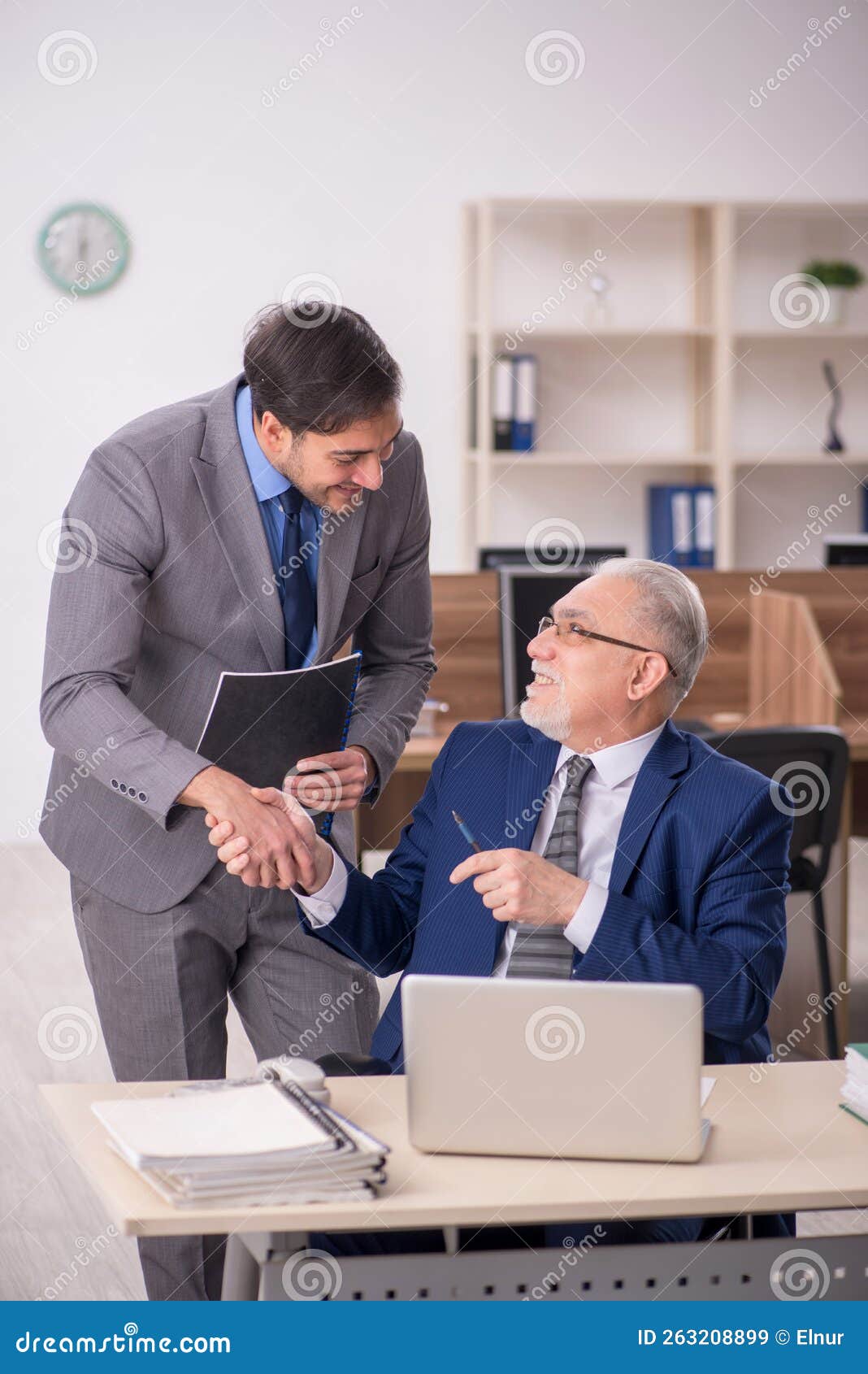 Two Male Colleagues Working in the Office Stock Image - Image of ...