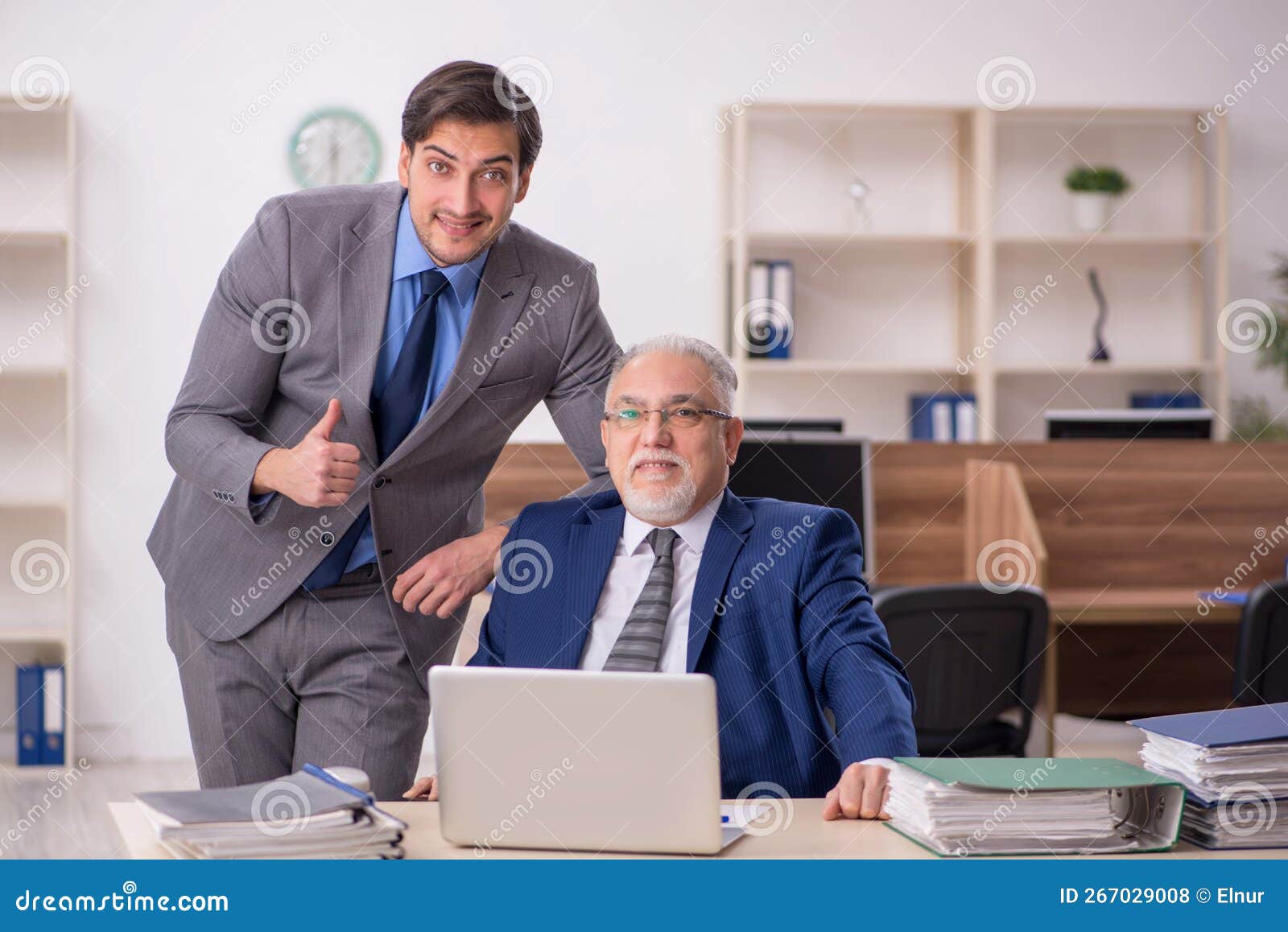 Two Male Colleagues Working in the Office Stock Photo - Image of ...