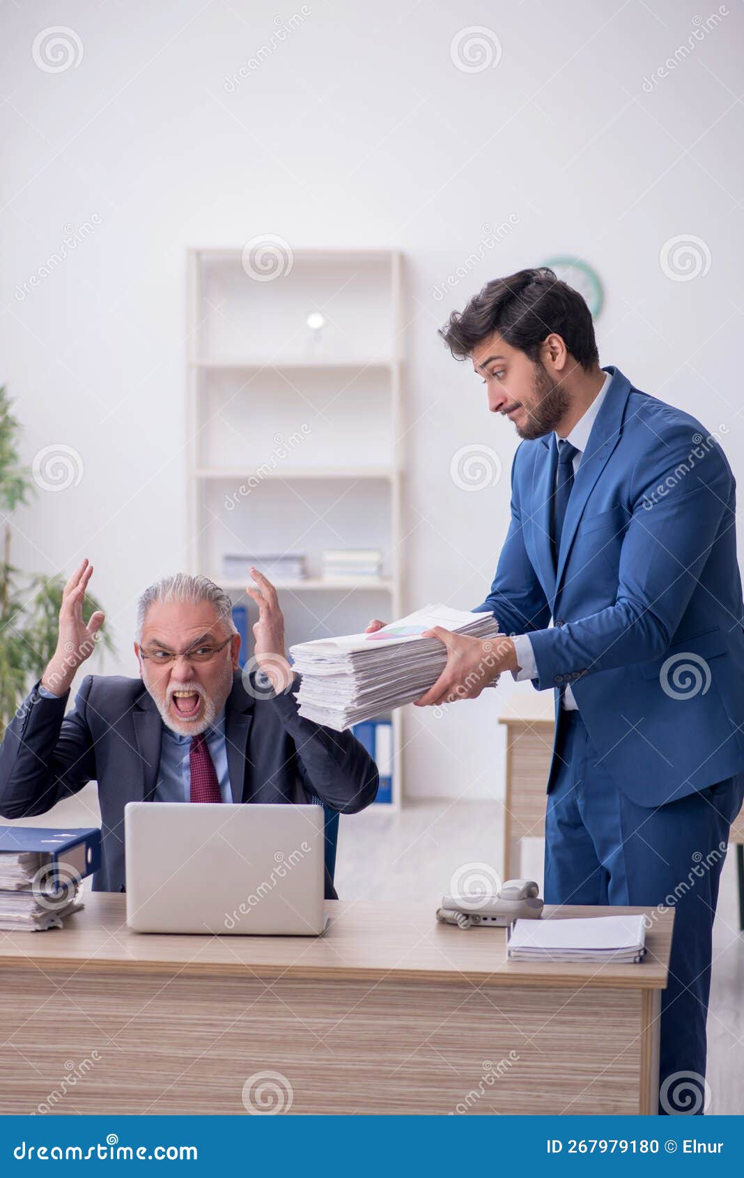 Two Male Colleagues Working in the Office Stock Photo - Image of ...