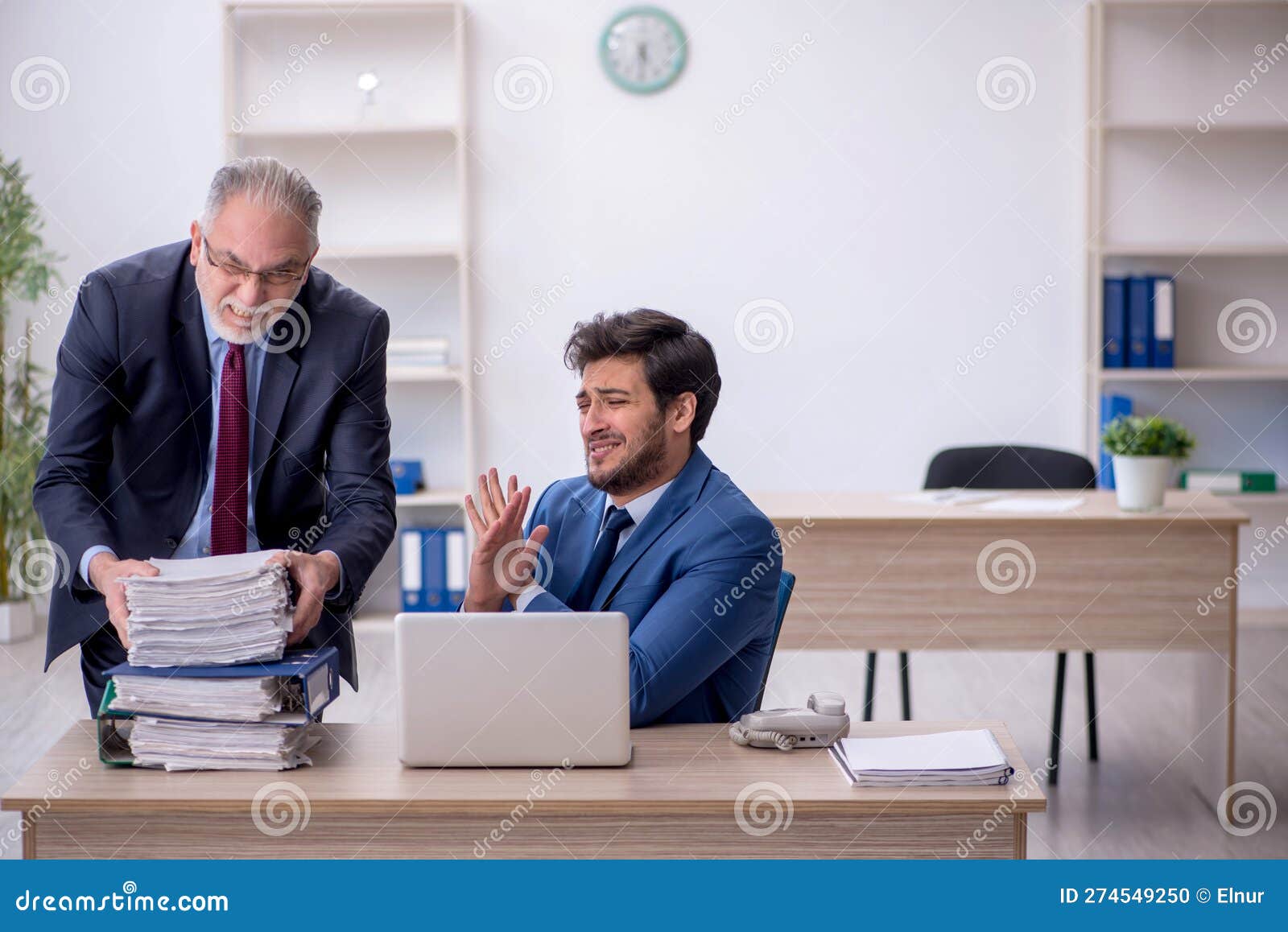 Two Male Colleagues Working in the Office Stock Photo - Image of ...