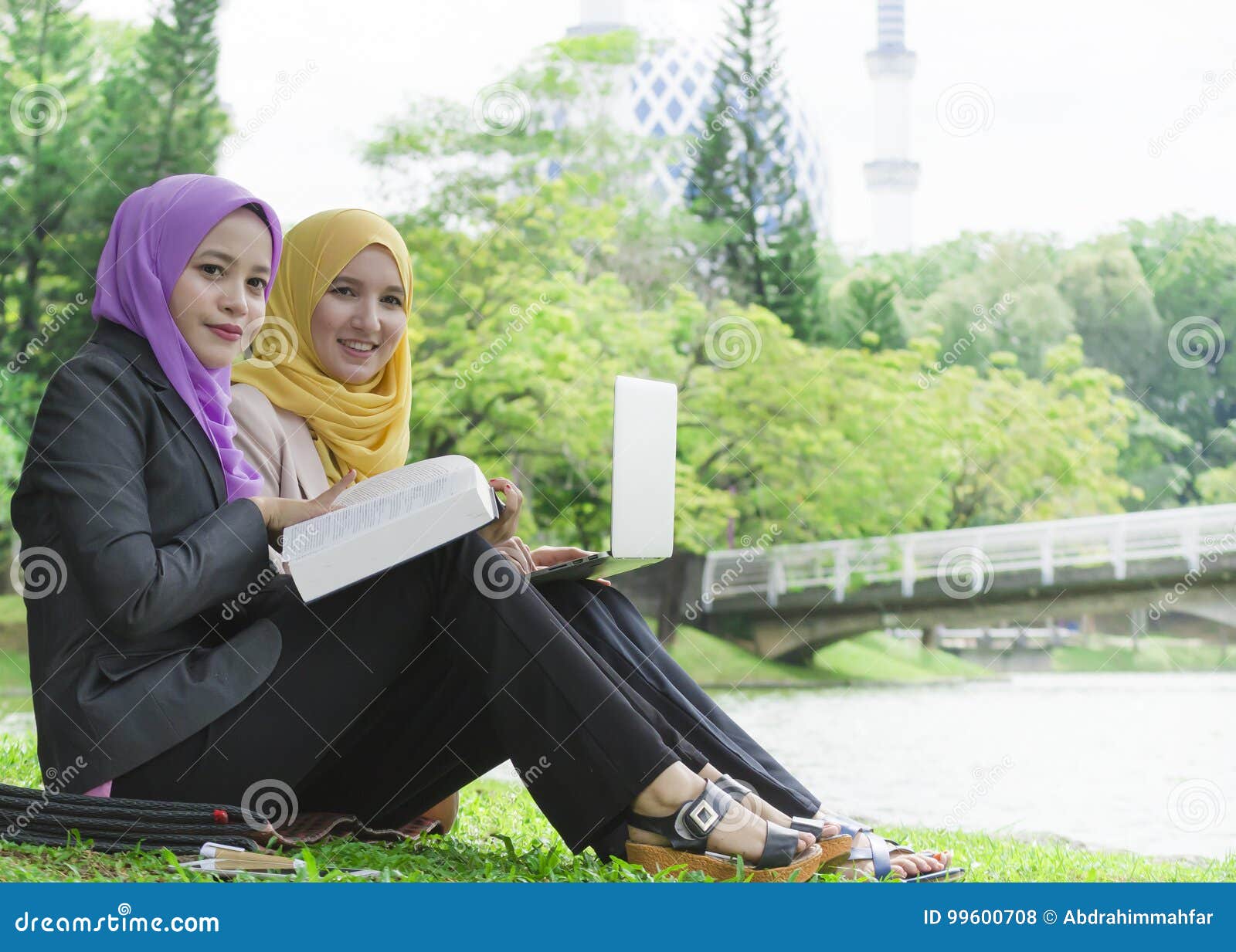 Two College Students Having Discussion and Changing Ideas while Sitting ...