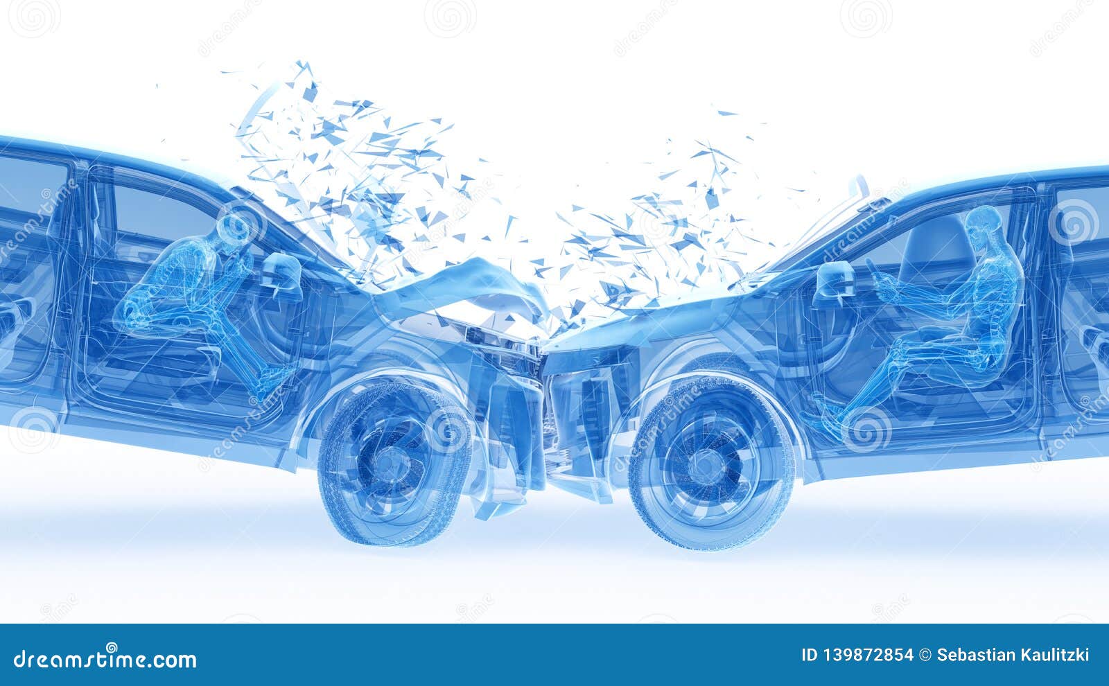 Two colliding cars stock illustration. Illustration of frontal - 139872854
