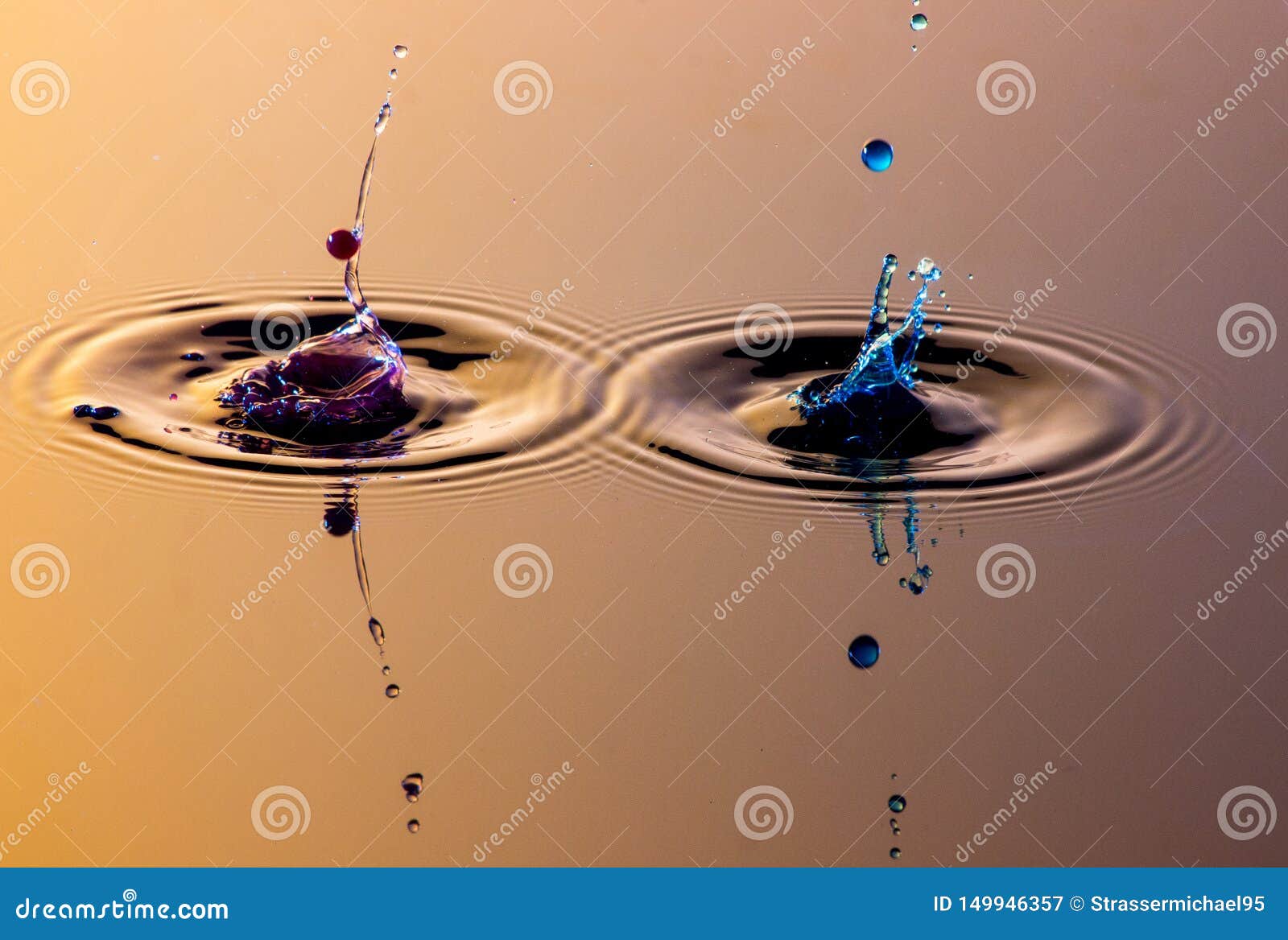 Two Water Splatter and Splash. Stock Image - Image of droplets, drops ...