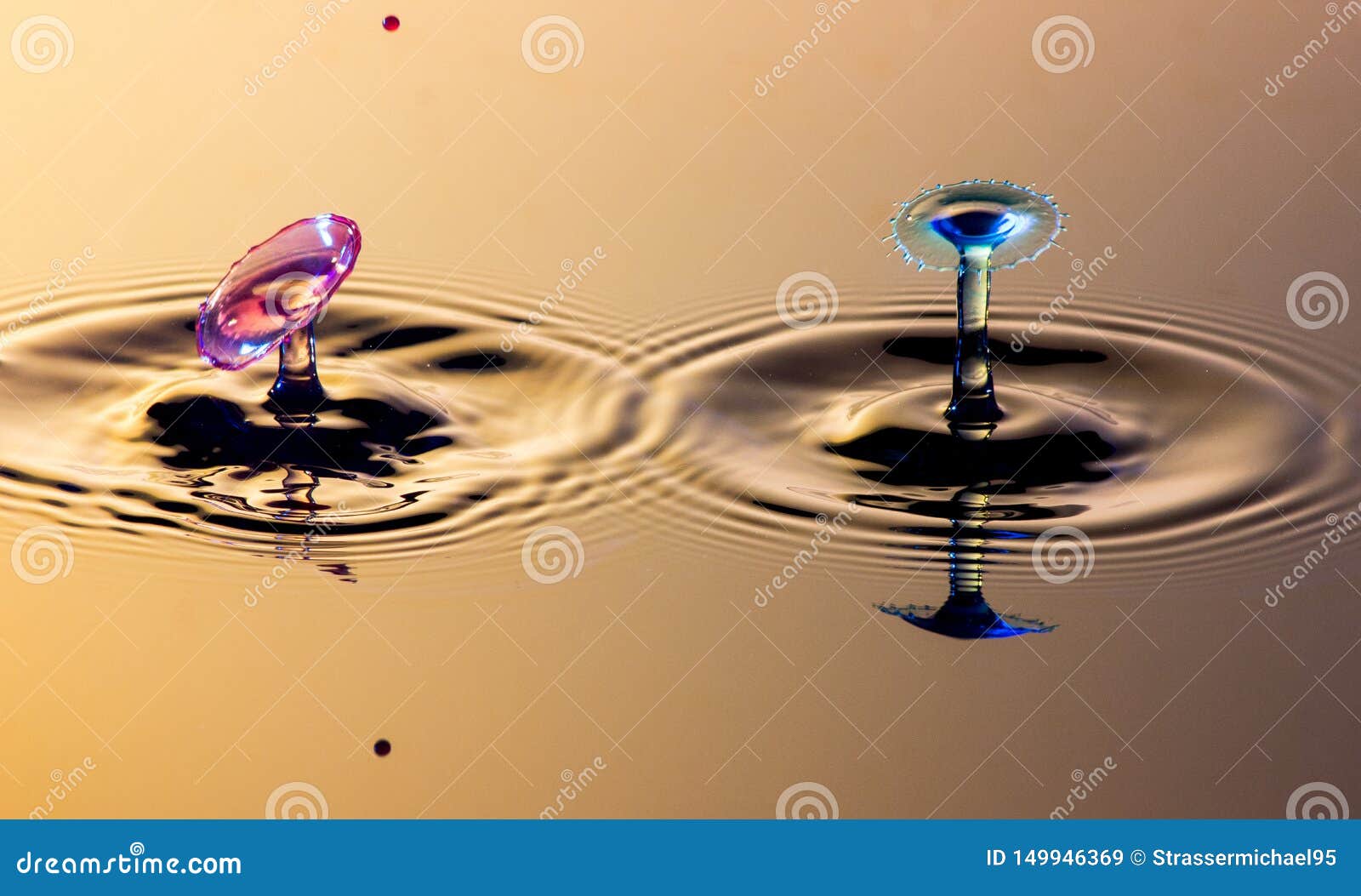 Two Water Splatter and Splash. Stock Image - Image of dropcollision ...