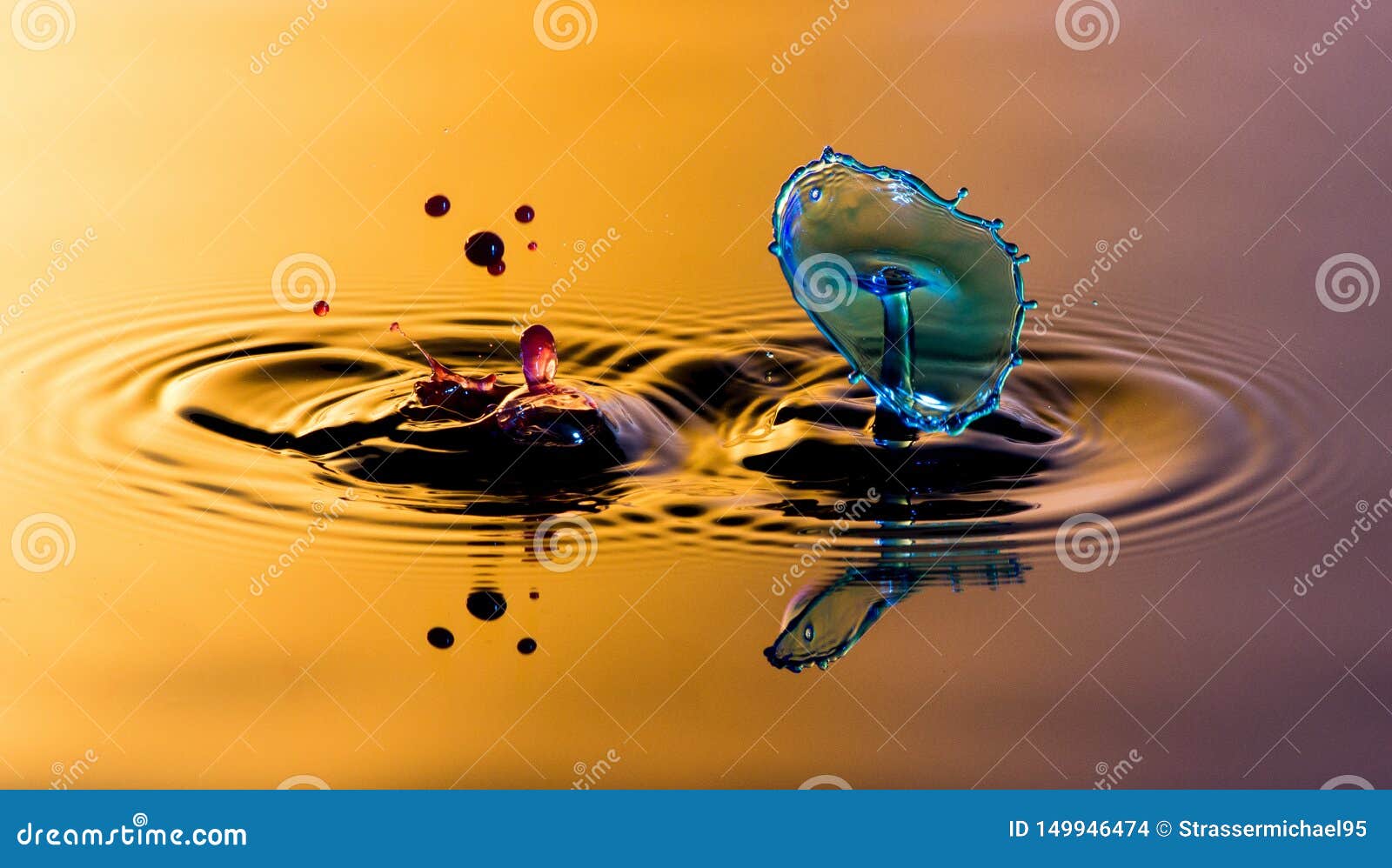 Two Water Splatter and Splash. Stock Photo - Image of drop, collision ...