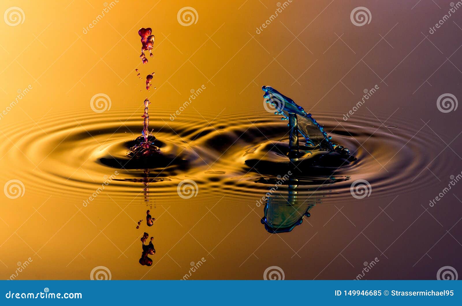 Two Water Splatter and Splash. Stock Image - Image of closeup ...