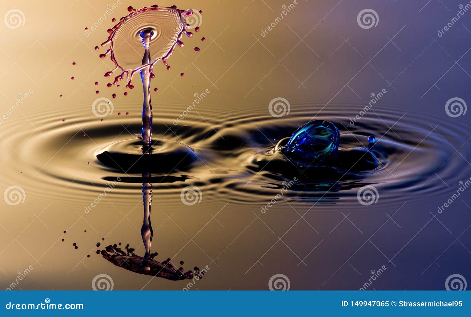 Two Water Splatter and Splash. Stock Image - Image of green, clear ...