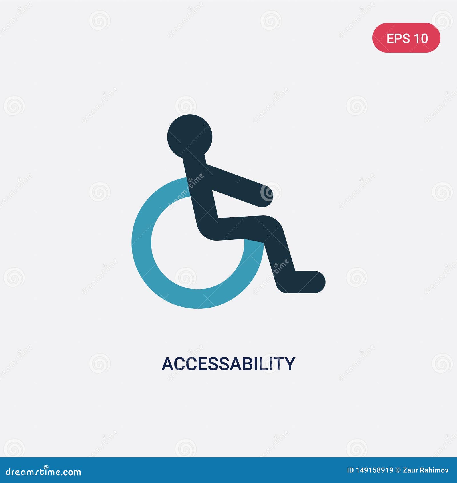 Two Color Accessability Vector Icon from Interface Concept. Isolated ...