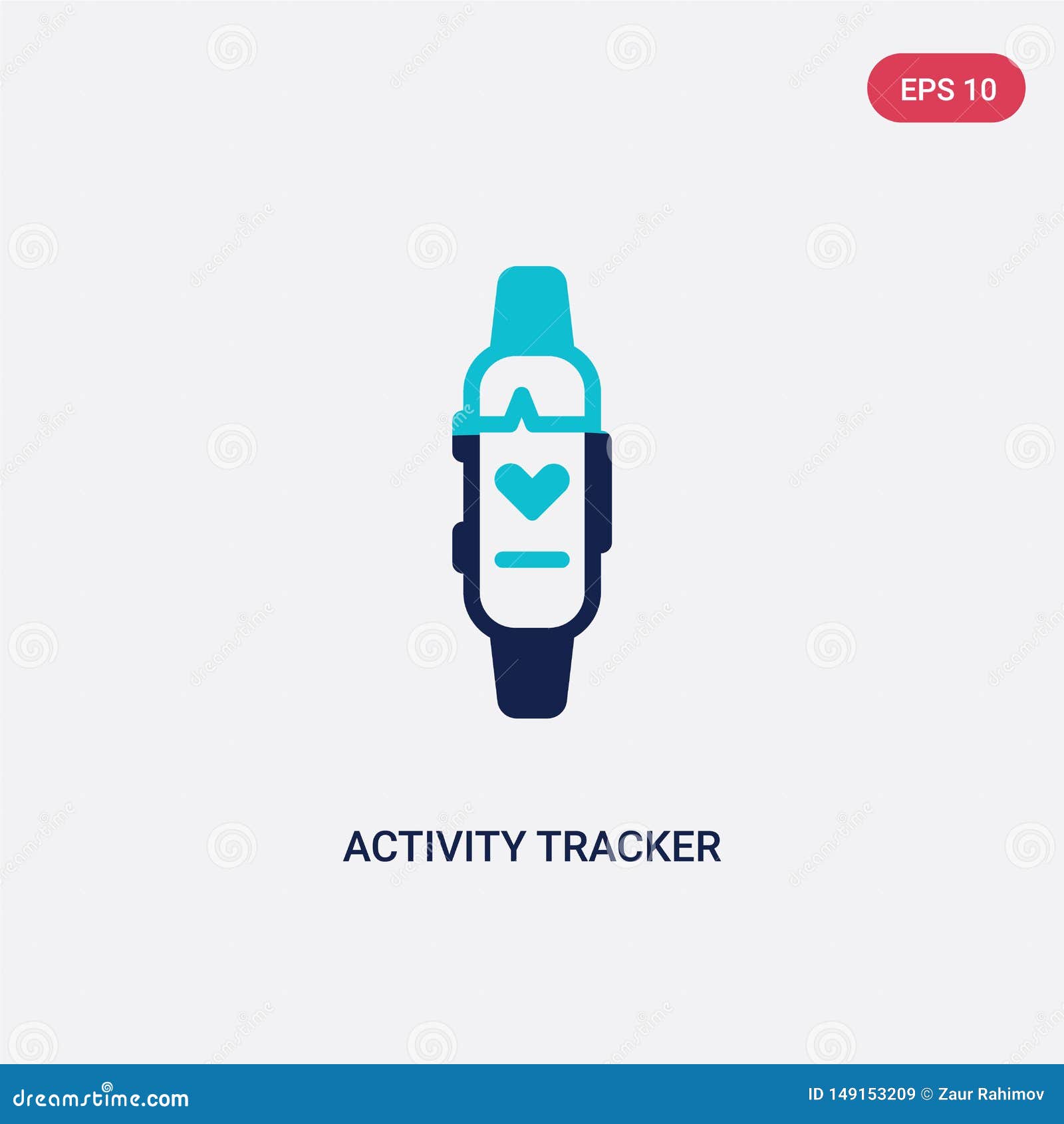 Two Color Activity Tracker Vector Icon from Electronic Devices Concept ...