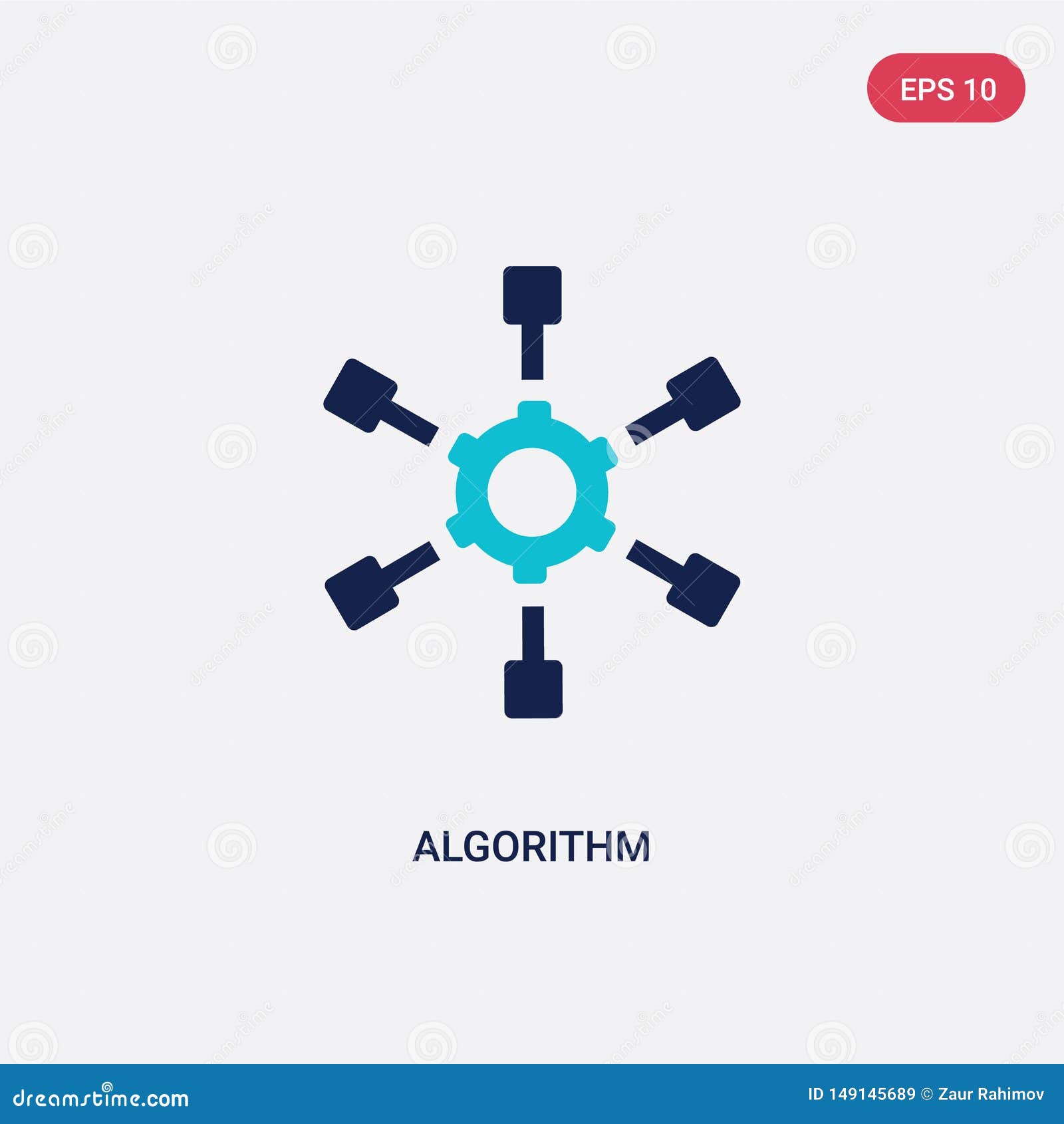Two Color Algorithm Vector Icon From Artificial Intelligence Concept