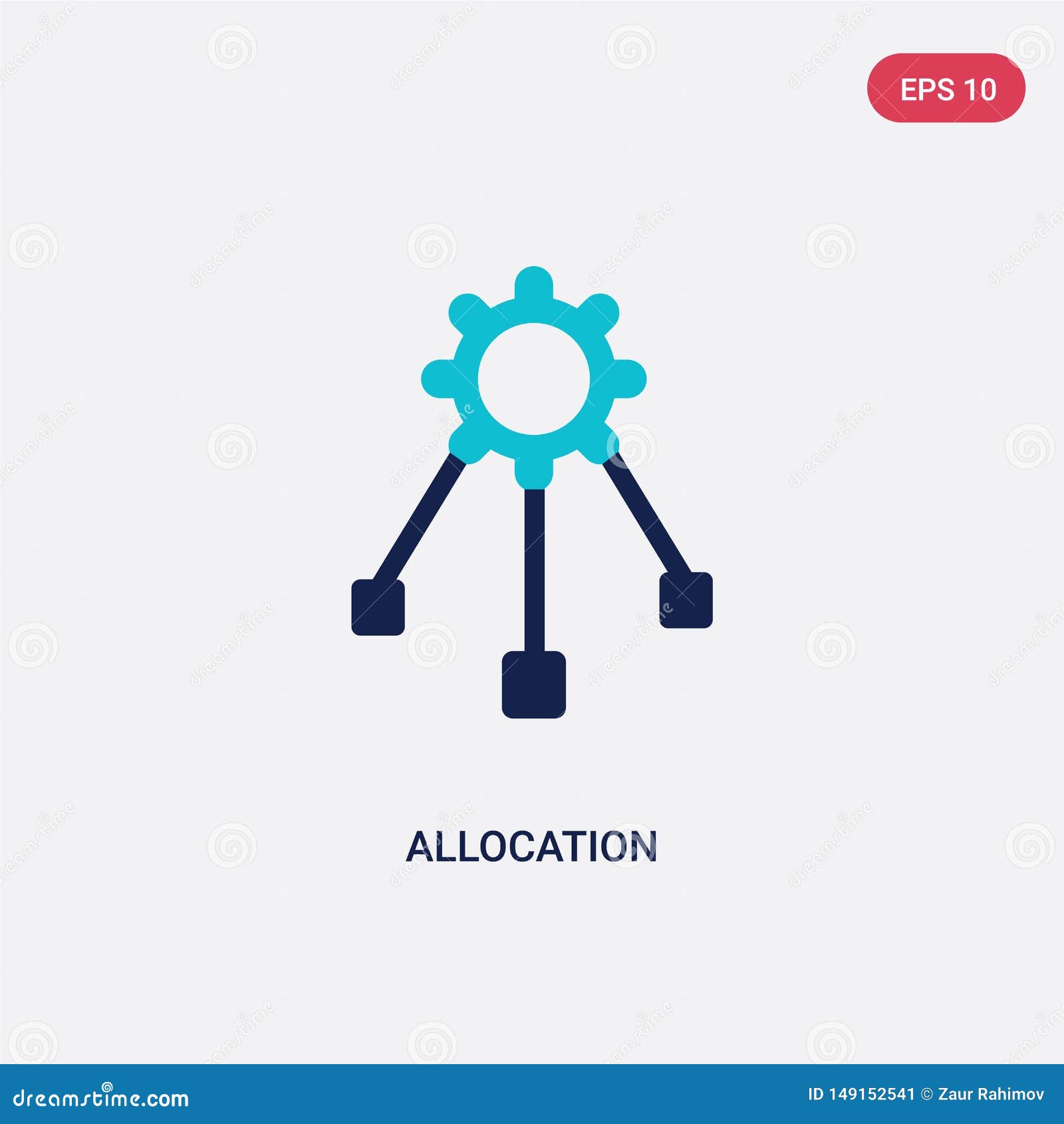 Two Color Allocation Vector Icon from Edit Tools Concept. Isolated Blue ...