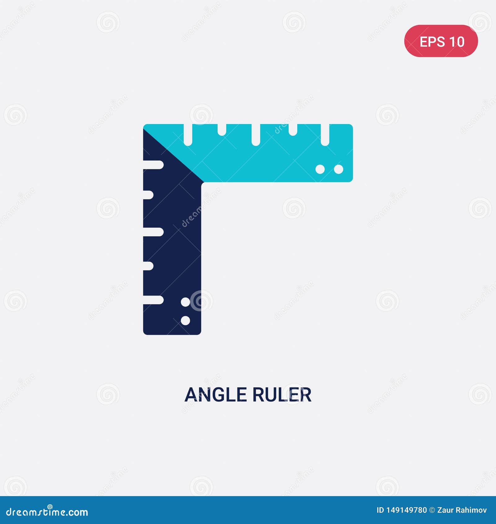 Two Color Angle Ruler Vector Icon from Construction Concept. Isolated ...