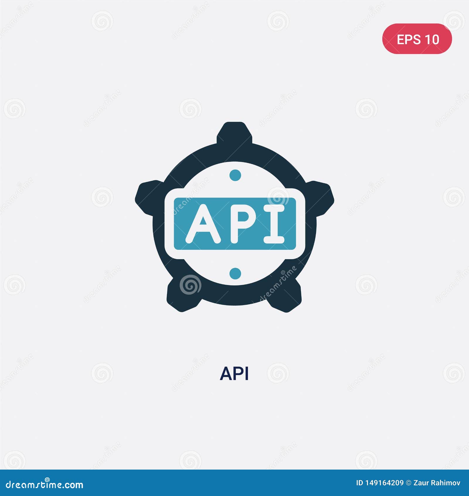 Two Color Api Vector Icon From Programming Concept Isolated Blue Api Vector Sign Symbol Can Be