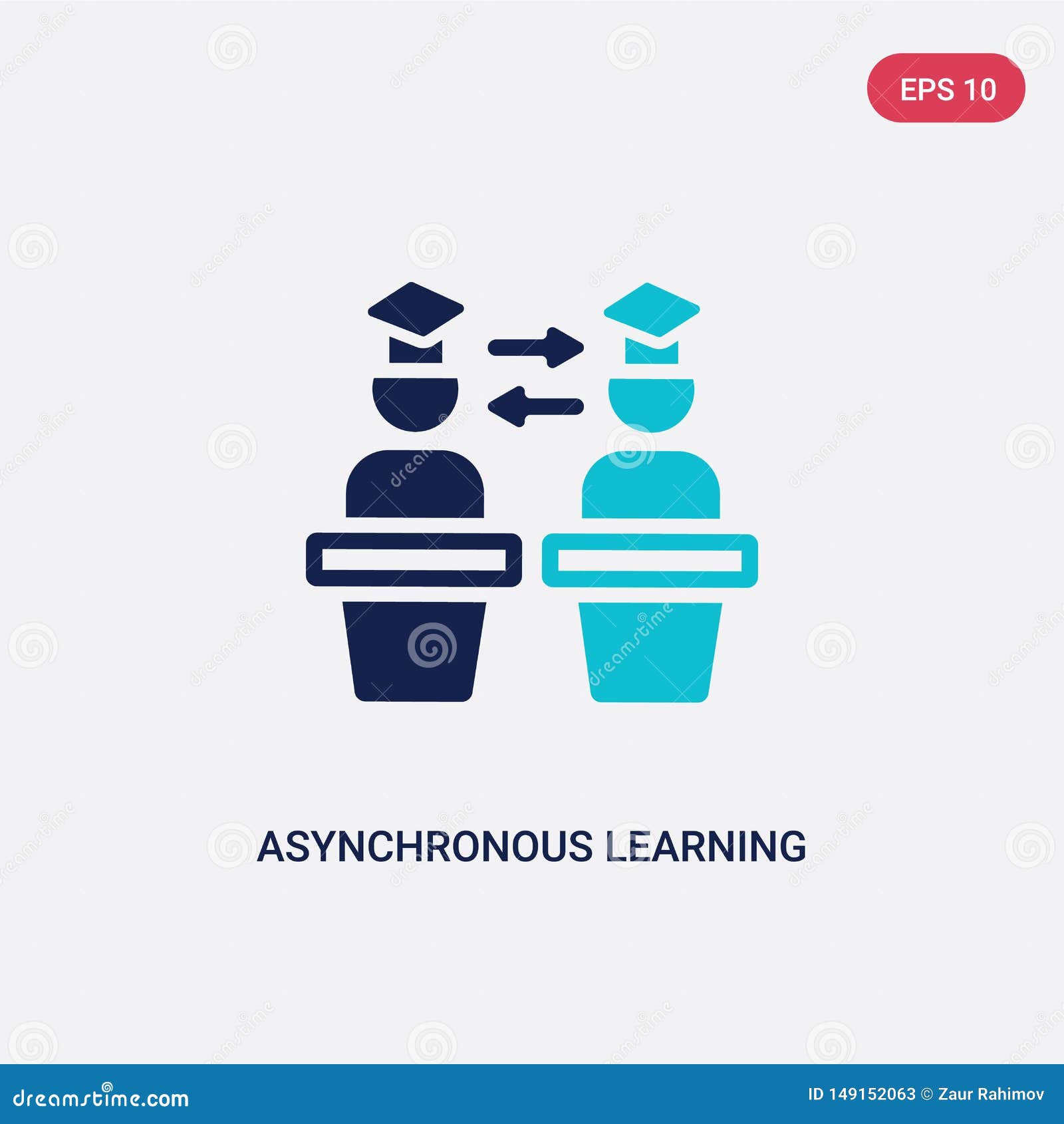 Two Color Asynchronous Learning Vector Icon from E-learning and ... Two Color Asynchronous Learning Vector Icon from E-learning and ...