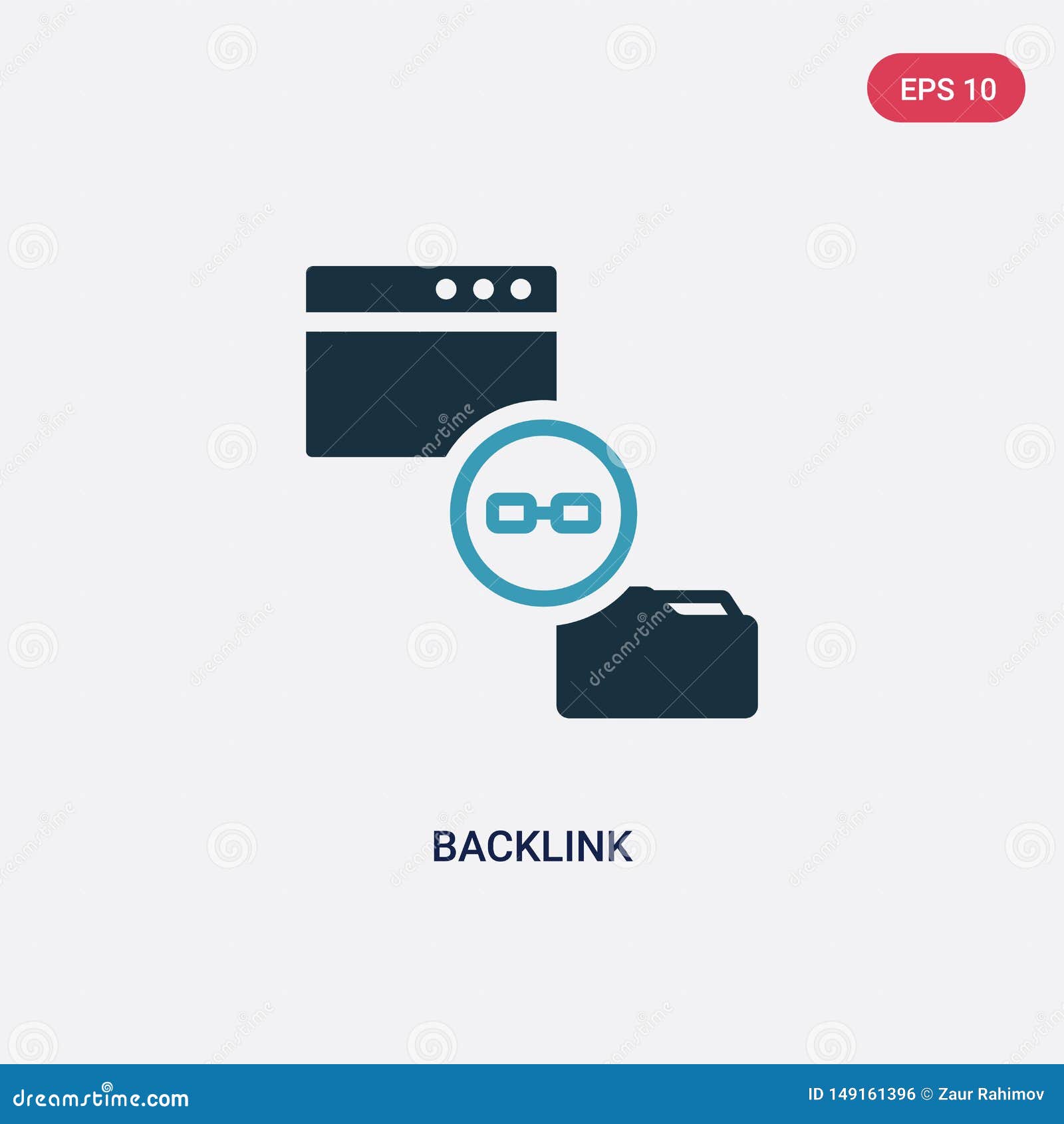Two Color Backlink Vector Icon from Networking Concept. Isolated Blue ...