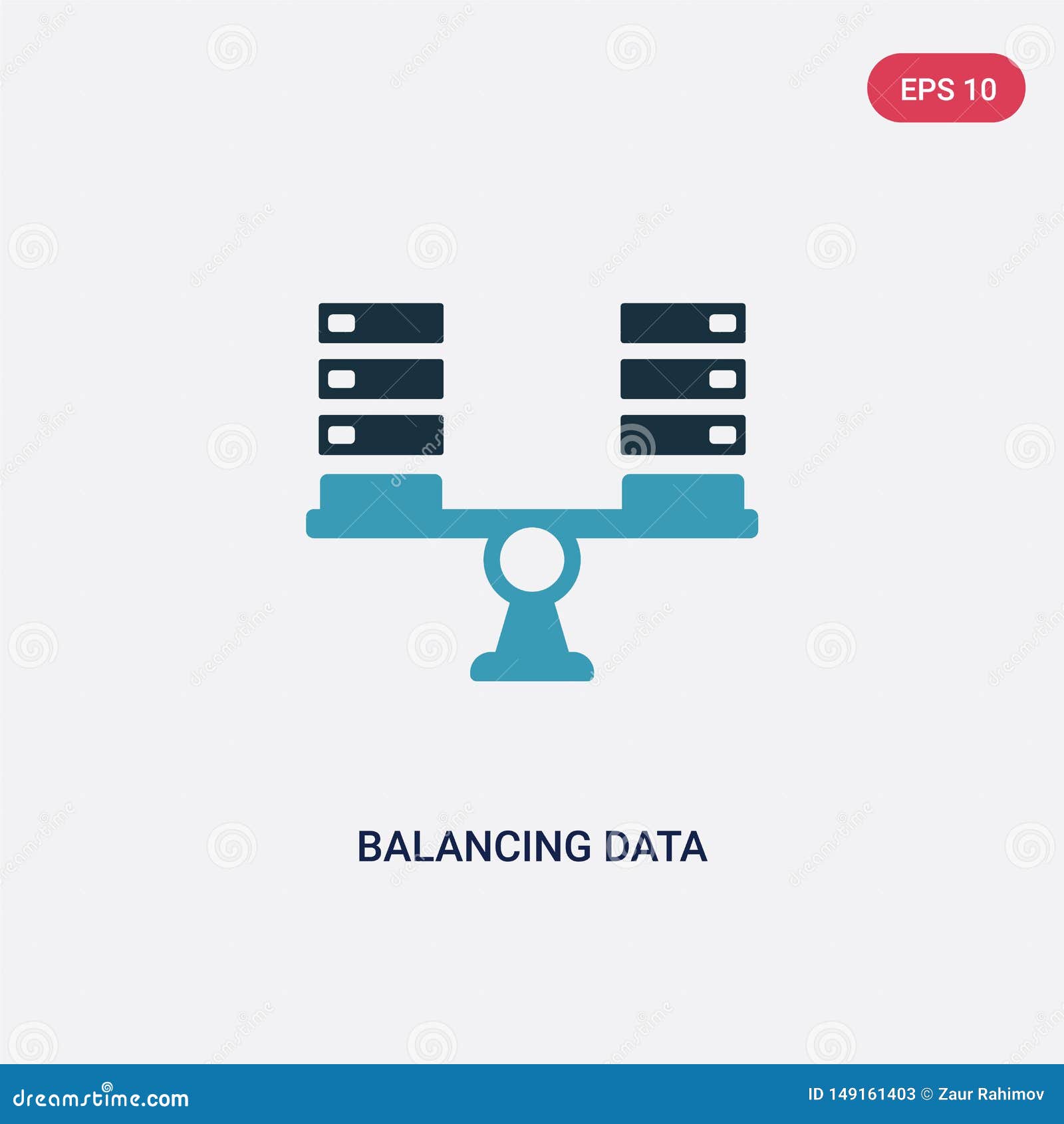 Two Color Balancing Data Vector Icon from Networking Concept. Isolated ...