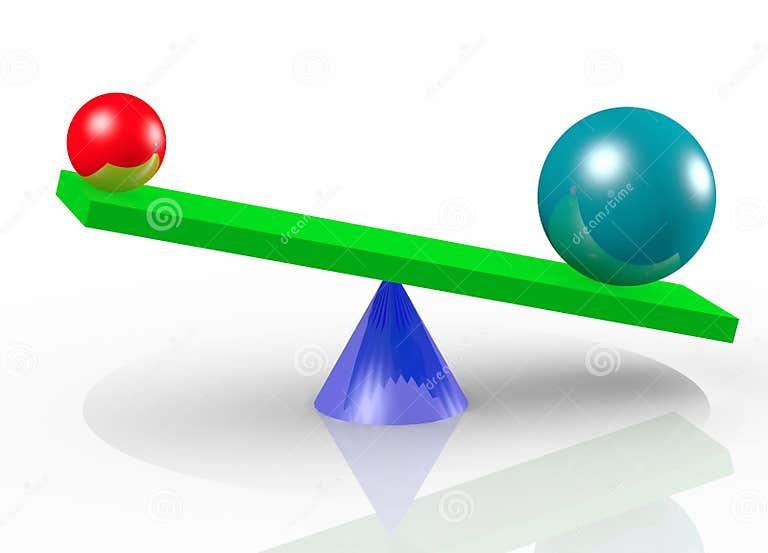 Two color balls, on swing stock illustration. Illustration of variance ...