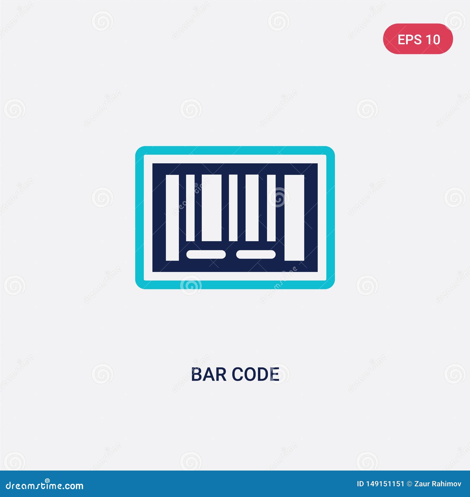Two Color Bar Code Vector Icon from Delivery and Logistics Concept ...