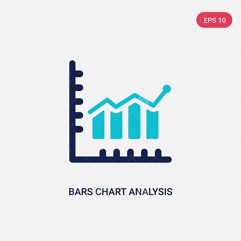 Two Color Bars Chart Analysis Vector Icon from Business and Analytics ...