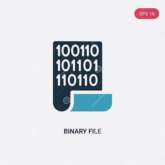 Two Color Binary File Vector Icon from Programming Concept. Isolated ...