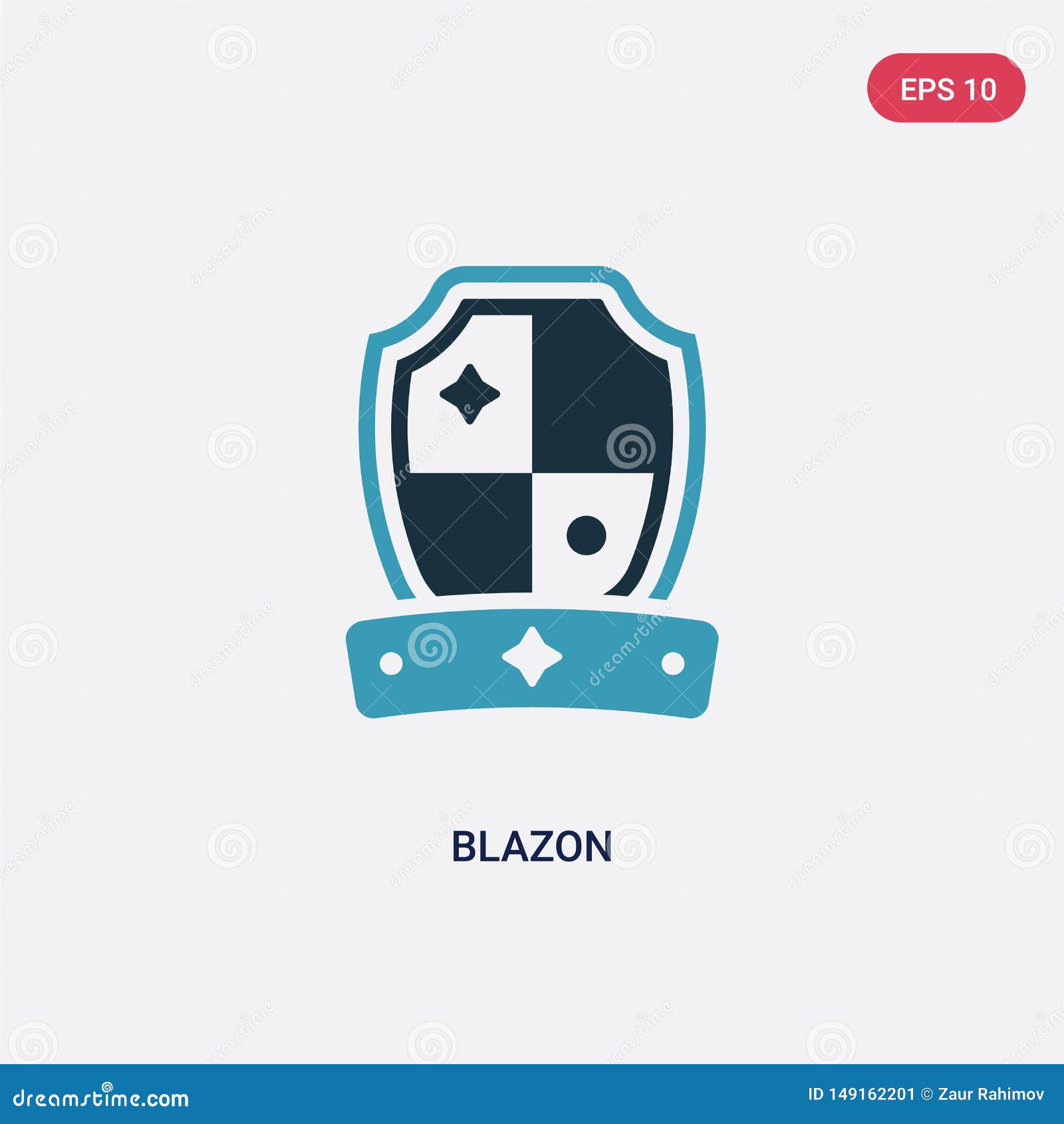 Blazon Icon In Trendy Design Style. Blazon Icon Isolated On White ...