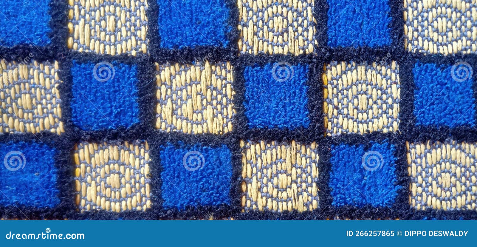Blue box pattern hand made stock image. Image of yellow - 266257865