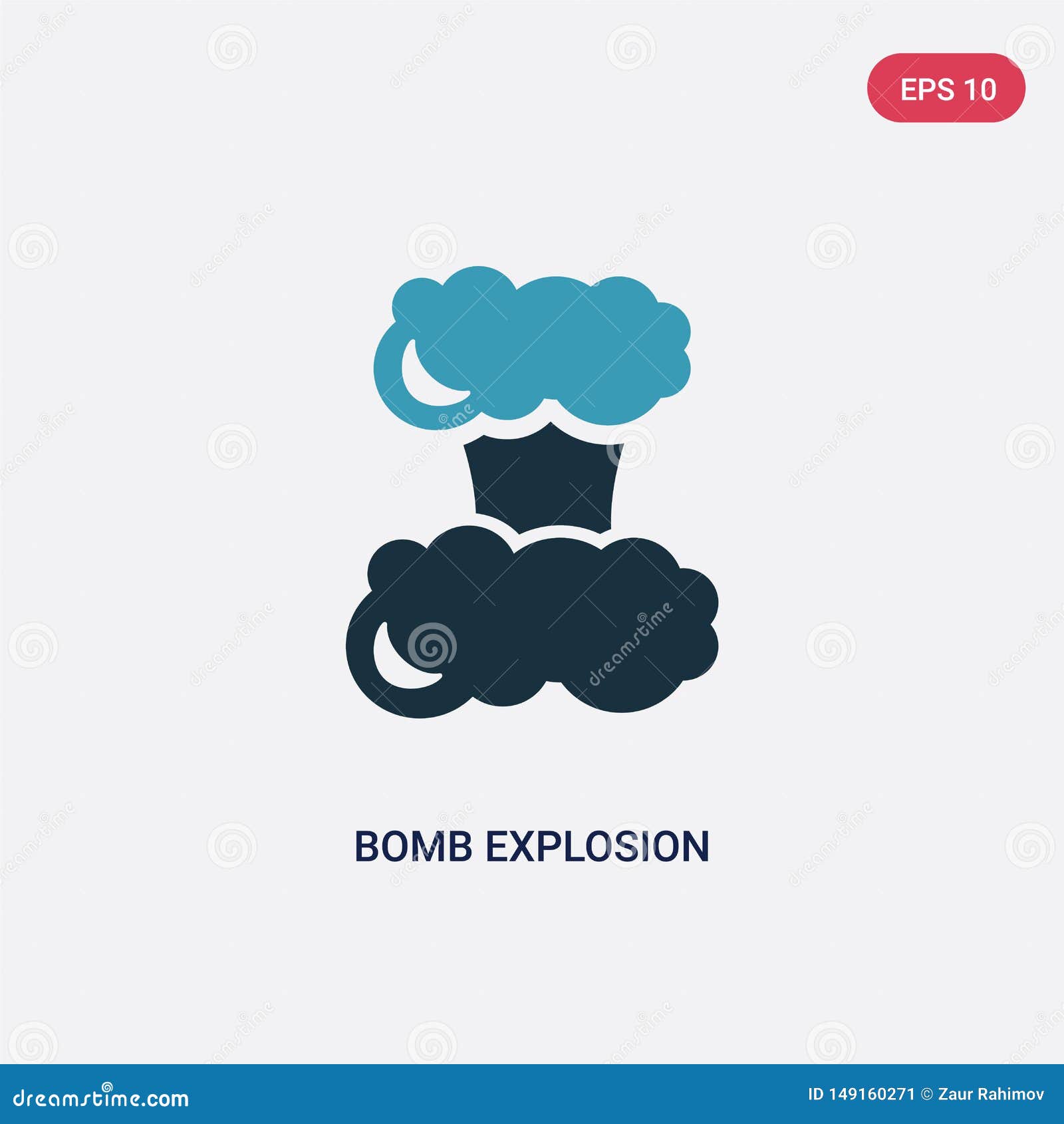 Two Color Bomb Explosion Vector Icon from Meteorology Concept. Isolated ...