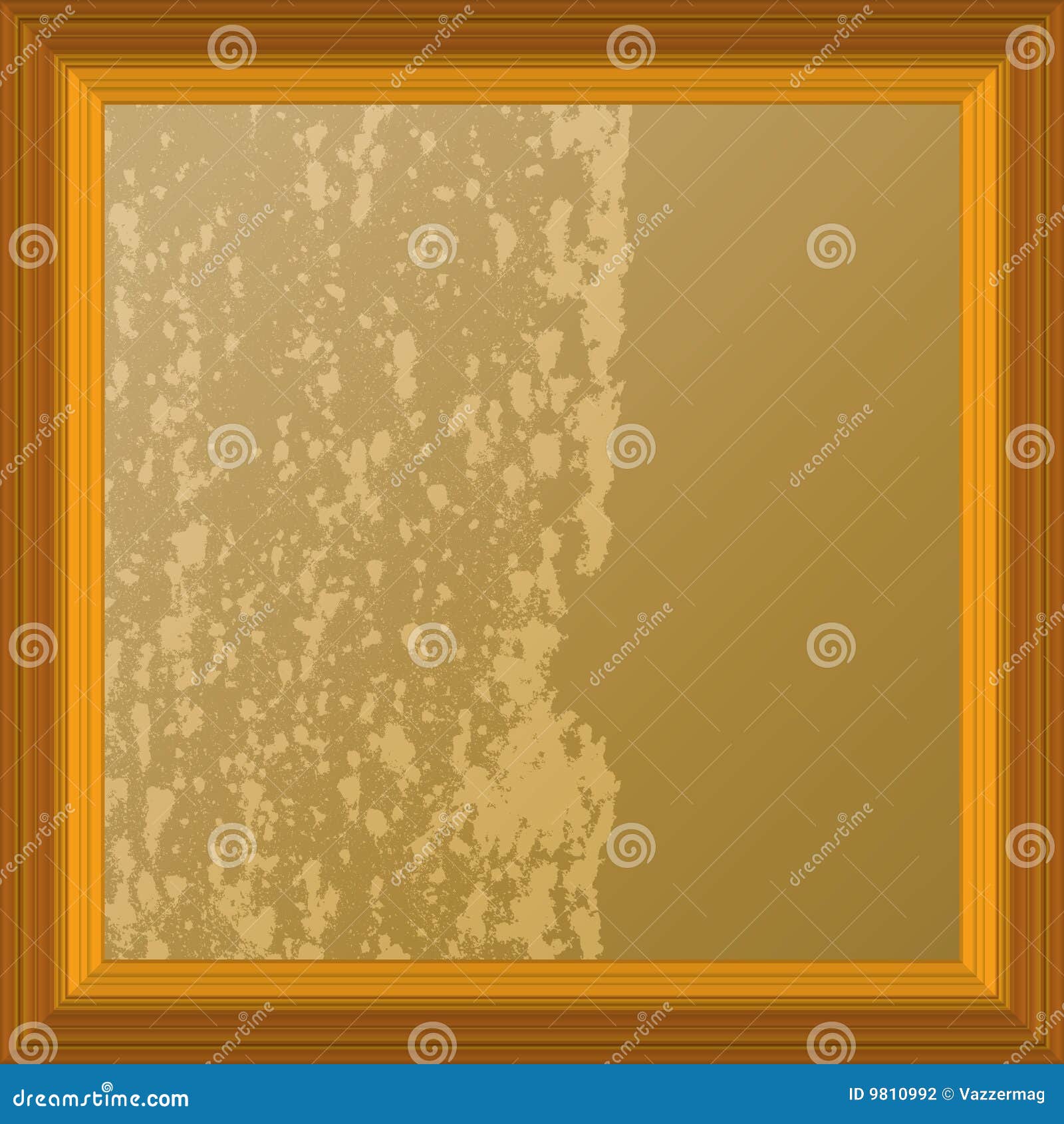 Two Color Border Wooden Frame with Abstract Painti Stock Vector ...